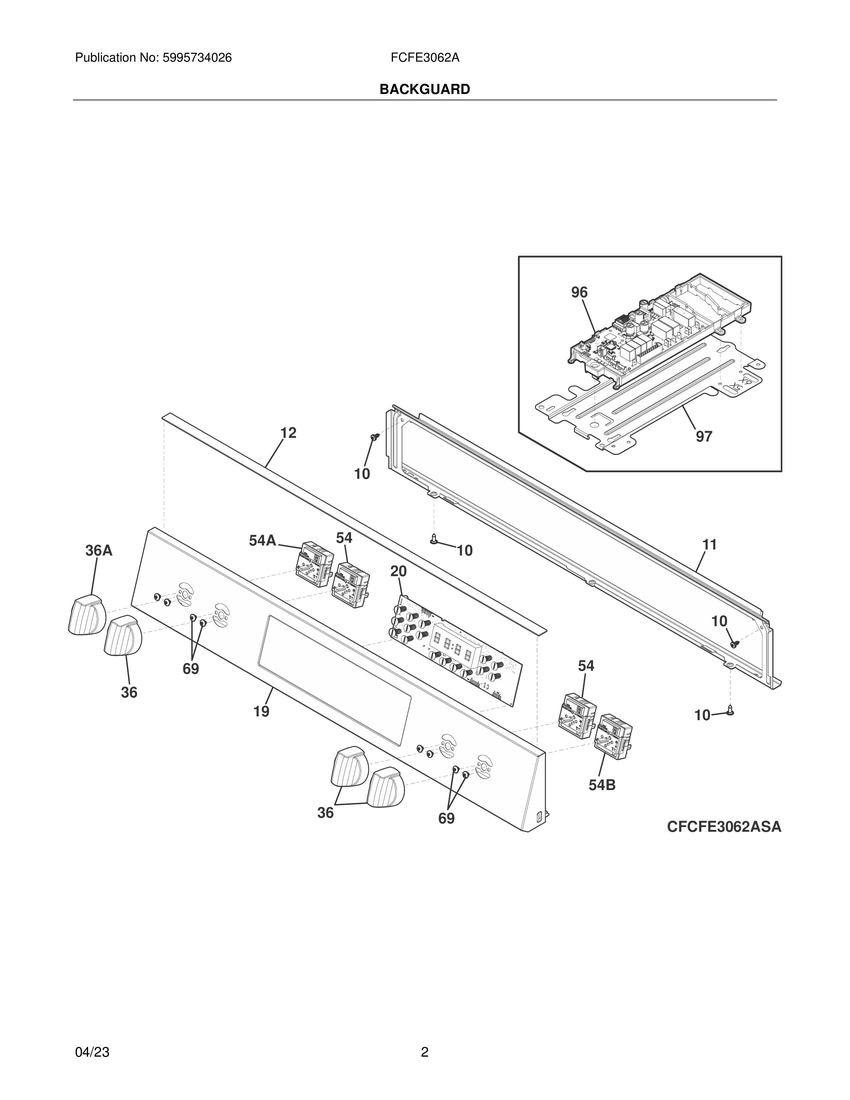 Official Frigidaire FCFE3062ABB gas range parts | Sears PartsDirect