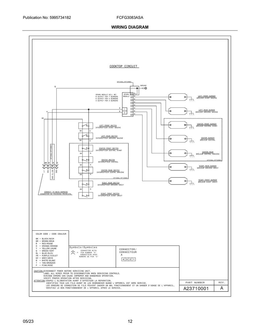 Official Frigidaire FCFG3083ASA gas range parts | Sears PartsDirect