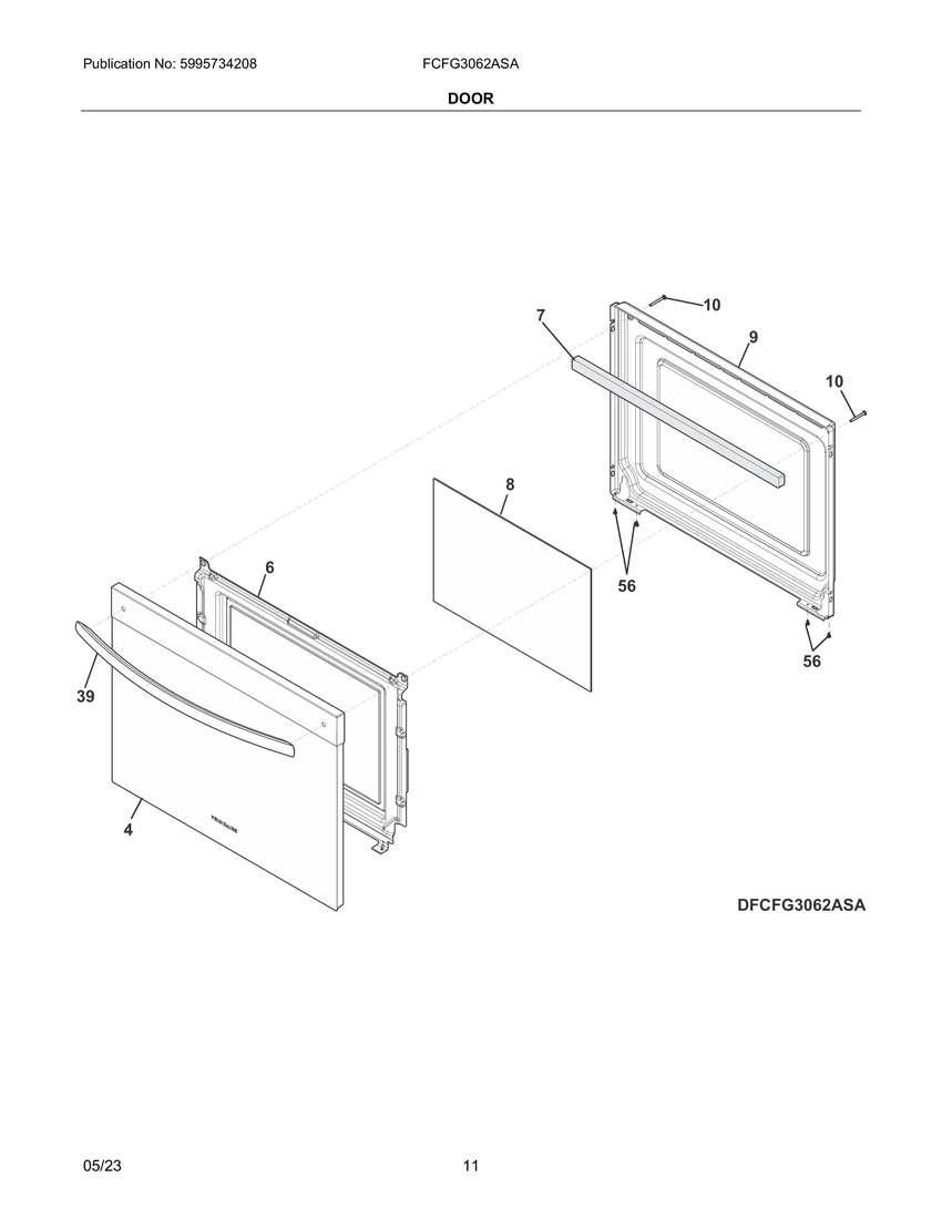 Frigidaire FCFG3062ASA gas range Parts | Diagrams | Sears PartsDirect