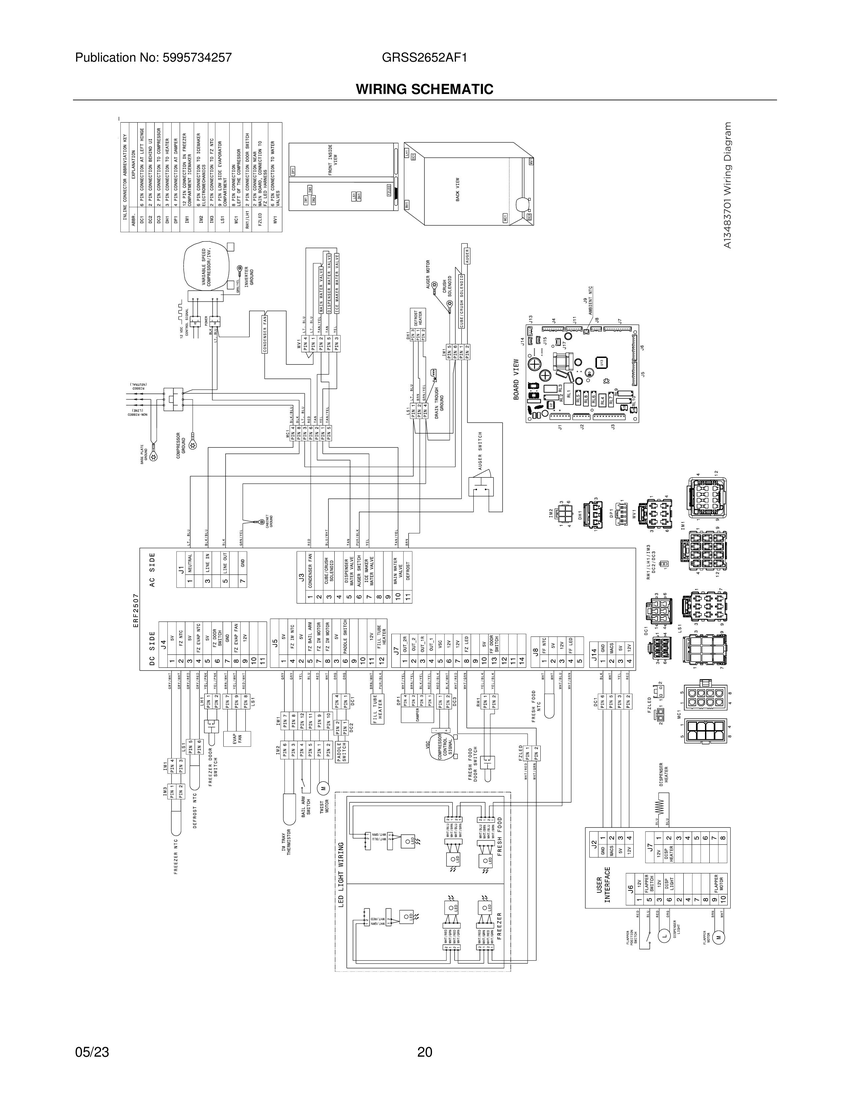Official Frigidaire GRSS2652AF1 side-by-side refrigerator parts | Sears ...
