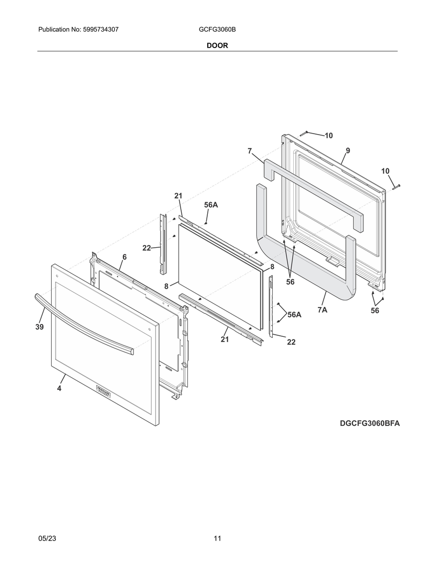 Official Frigidaire GCFG3060BFA gas range parts | Sears PartsDirect