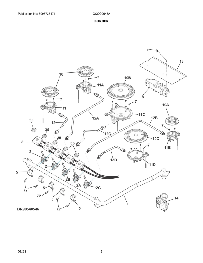 Official Frigidaire GCCG3048AS gas cooktop parts | Sears PartsDirect