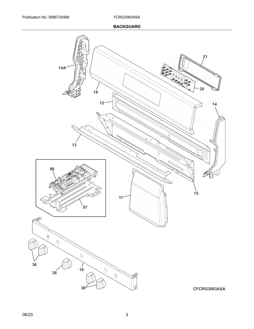 Frigidaire FCRG3083ASA gas range Parts | Diagrams | Sears PartsDirect