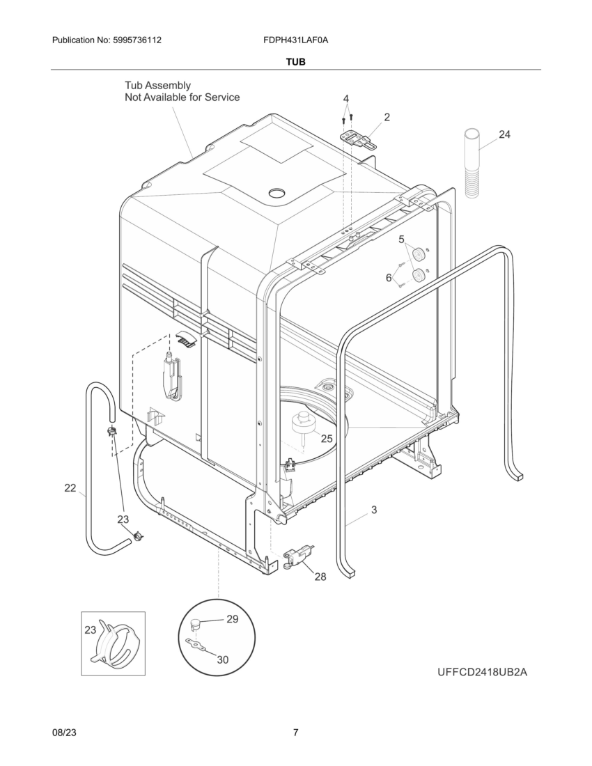 Official Frigidaire FDPH431LAF0A dishwasher parts | Sears PartsDirect