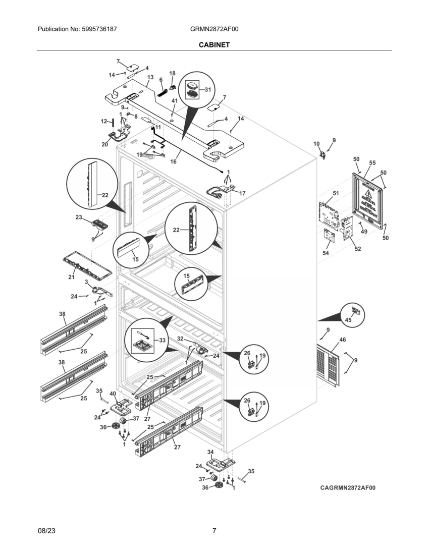 Frigidaire GRMN2872AF00 side-by-side refrigerator Parts | Diagrams ...