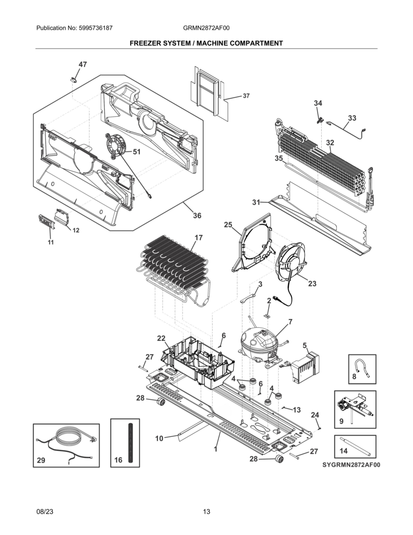 Frigidaire GRMN2872AF00 side-by-side refrigerator Parts | Diagrams ...