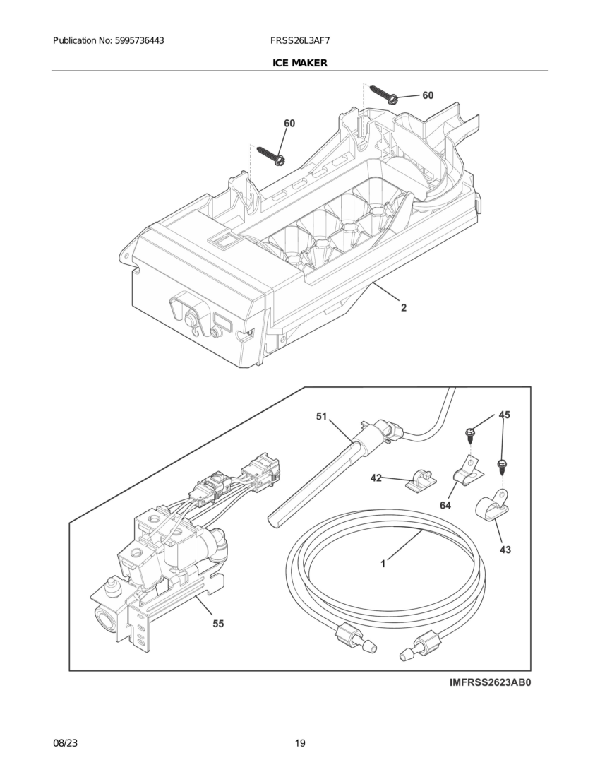 Official Frigidaire FRSS26L3AF7 side-by-side refrigerator parts | Sears ...