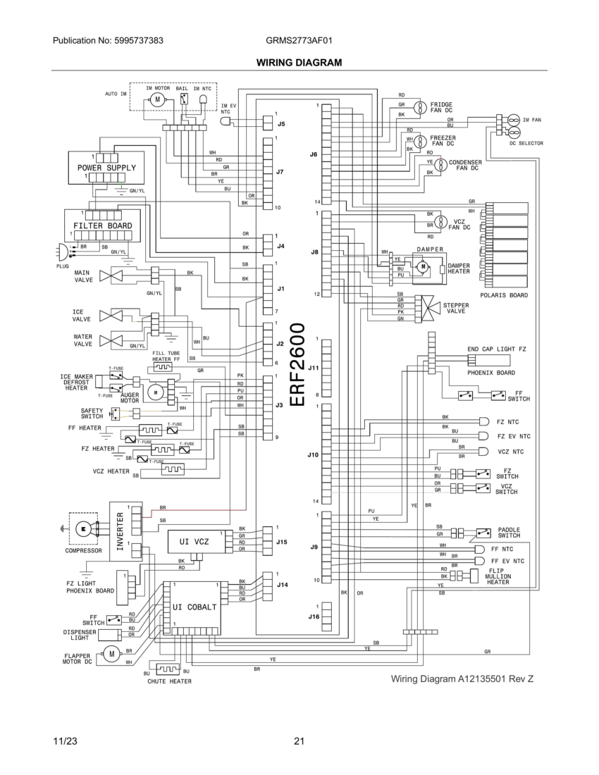 Official Frigidaire GRMS2773AF01 side-by-side refrigerator parts ...