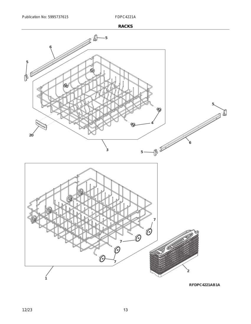 Frigidaire FDPC4221AS3A dishwasher Parts | Diagrams | Sears PartsDirect