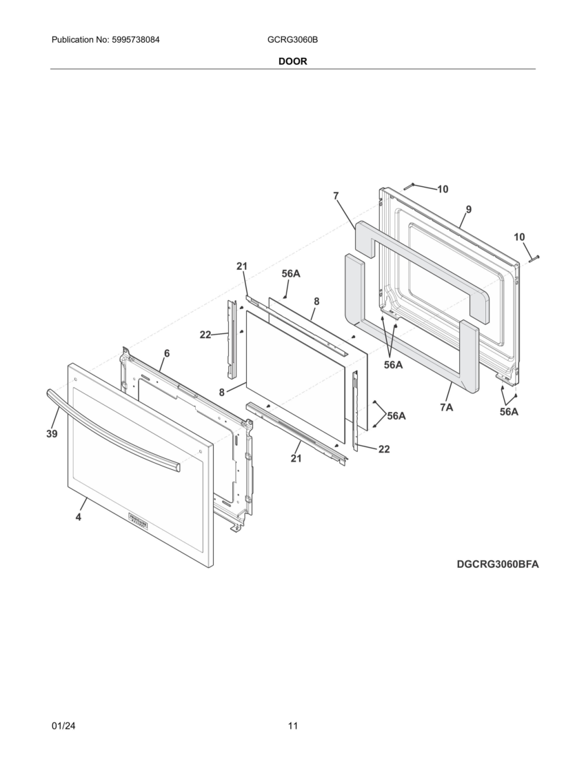 Official Frigidaire GCRG3060BFA gas range parts | Sears PartsDirect