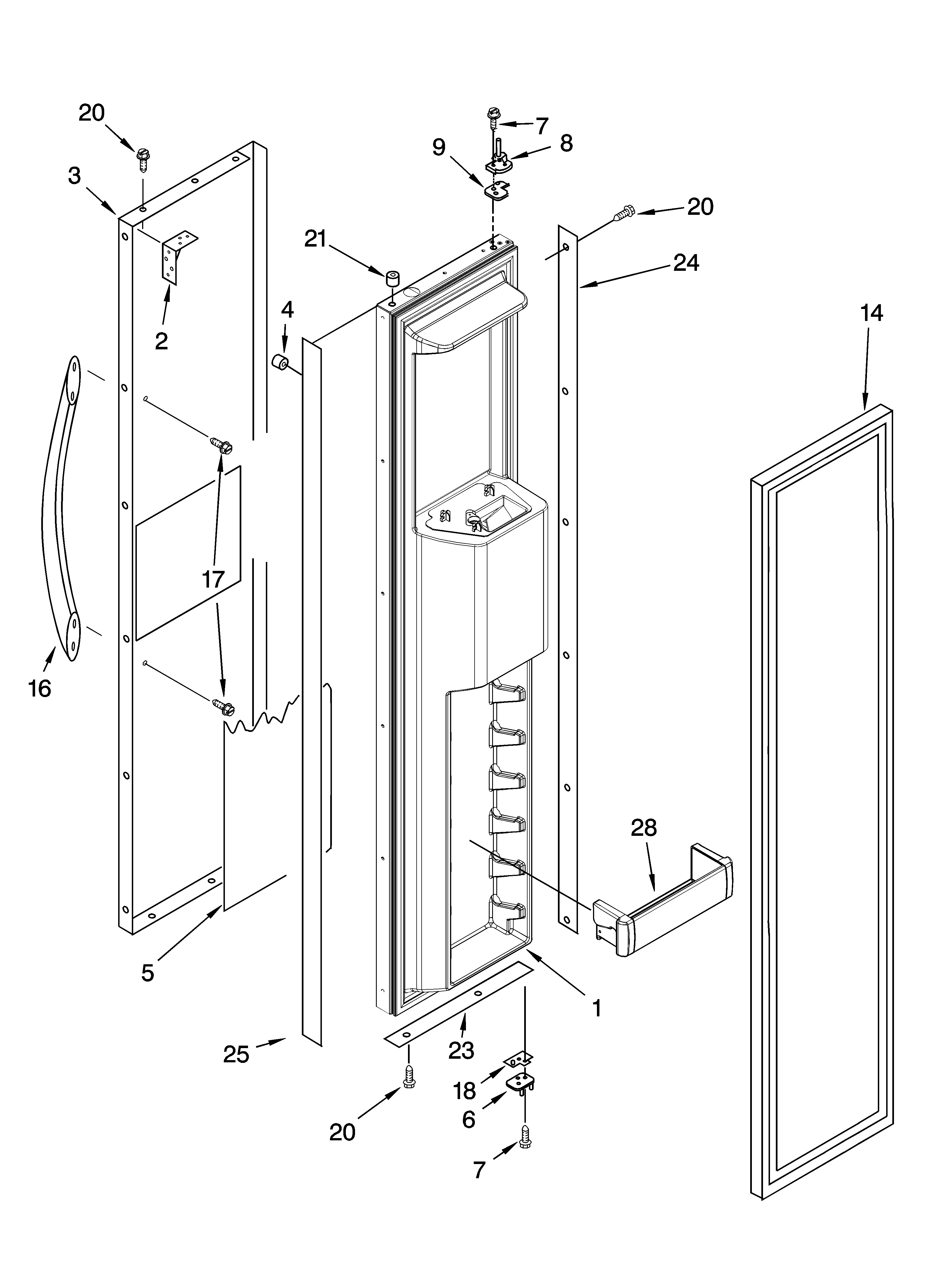 Official KitchenAid KSSC48QMS01 side-by-side refrigerator parts | Sears ...