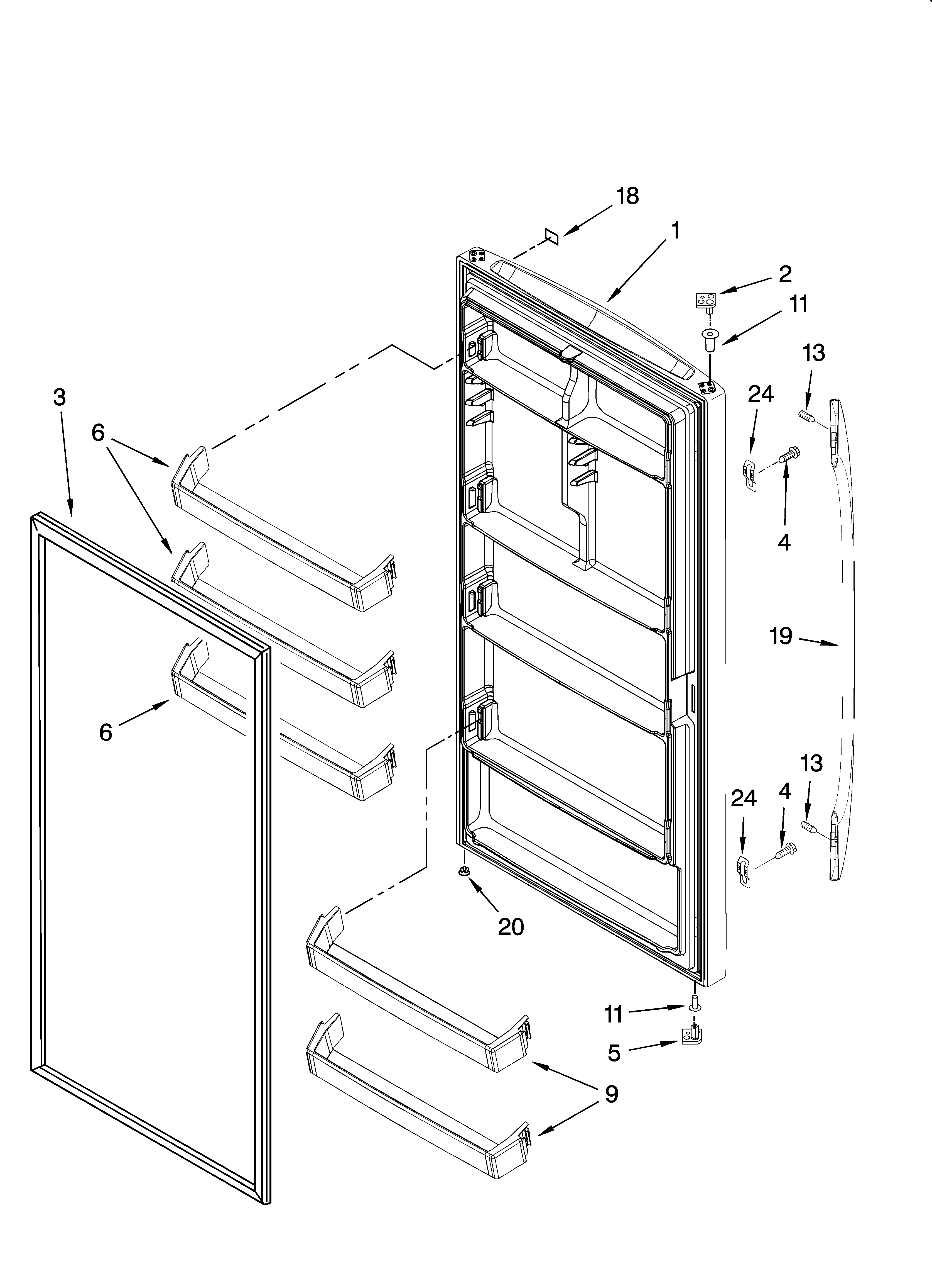 Page - 9 Official Whirlpool EV181NZRQ00 upright freezer parts | Sears ...