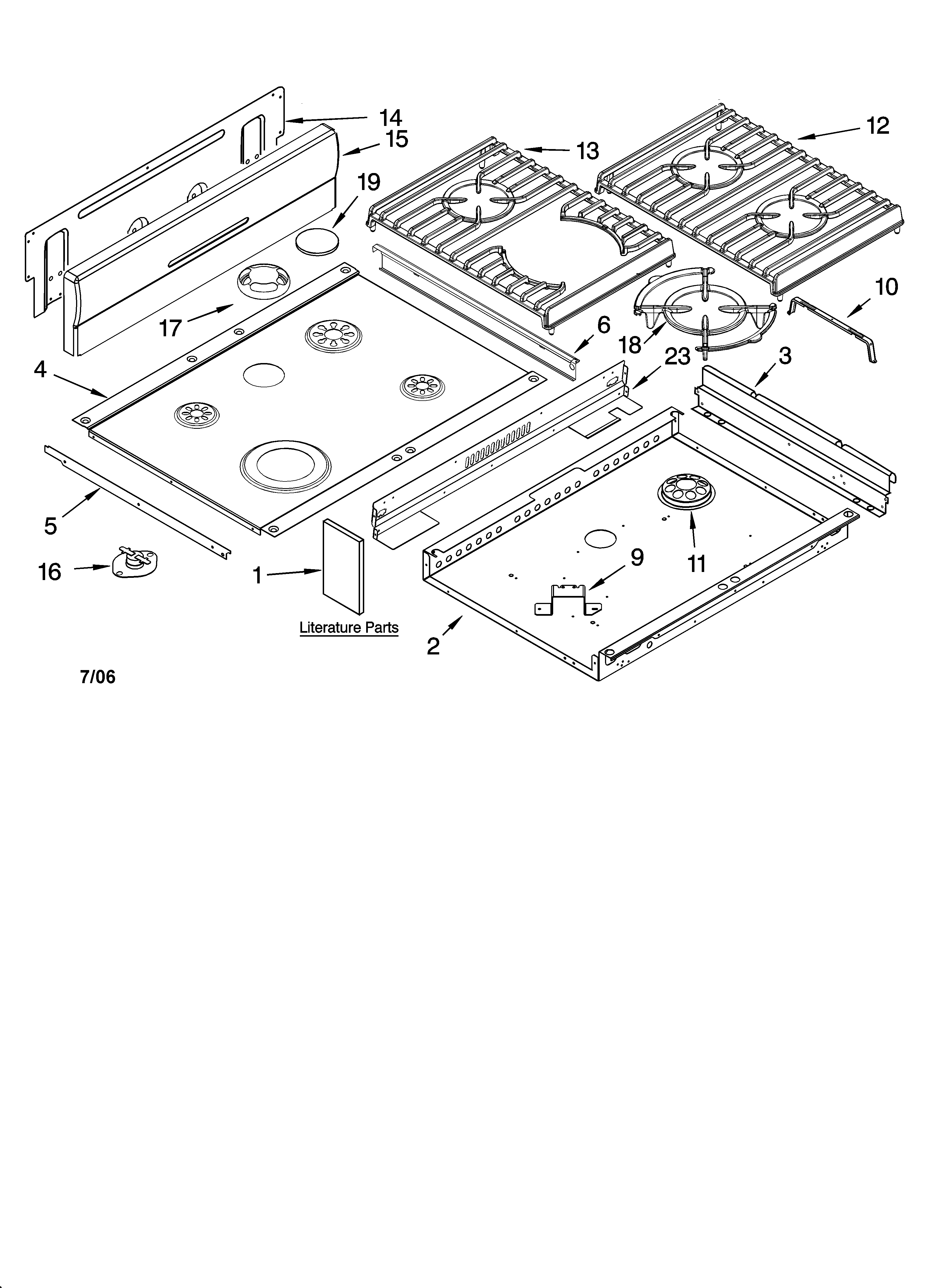 Official KitchenAid KGRA806PBL00 gas range parts | Sears PartsDirect