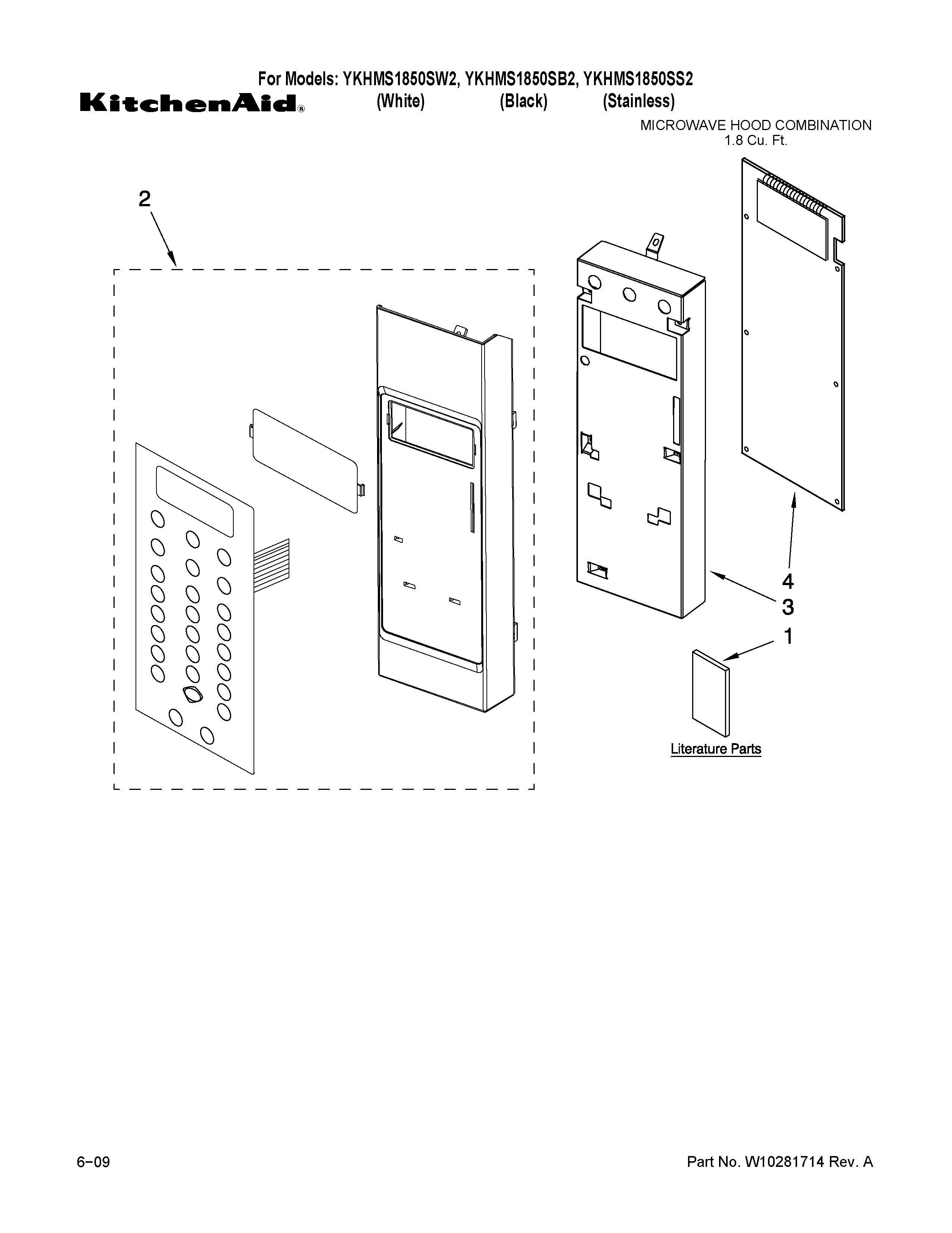 Page - 12 KitchenAid YKHMS1850SB2 microwave/hood combo Parts | Diagrams ...
