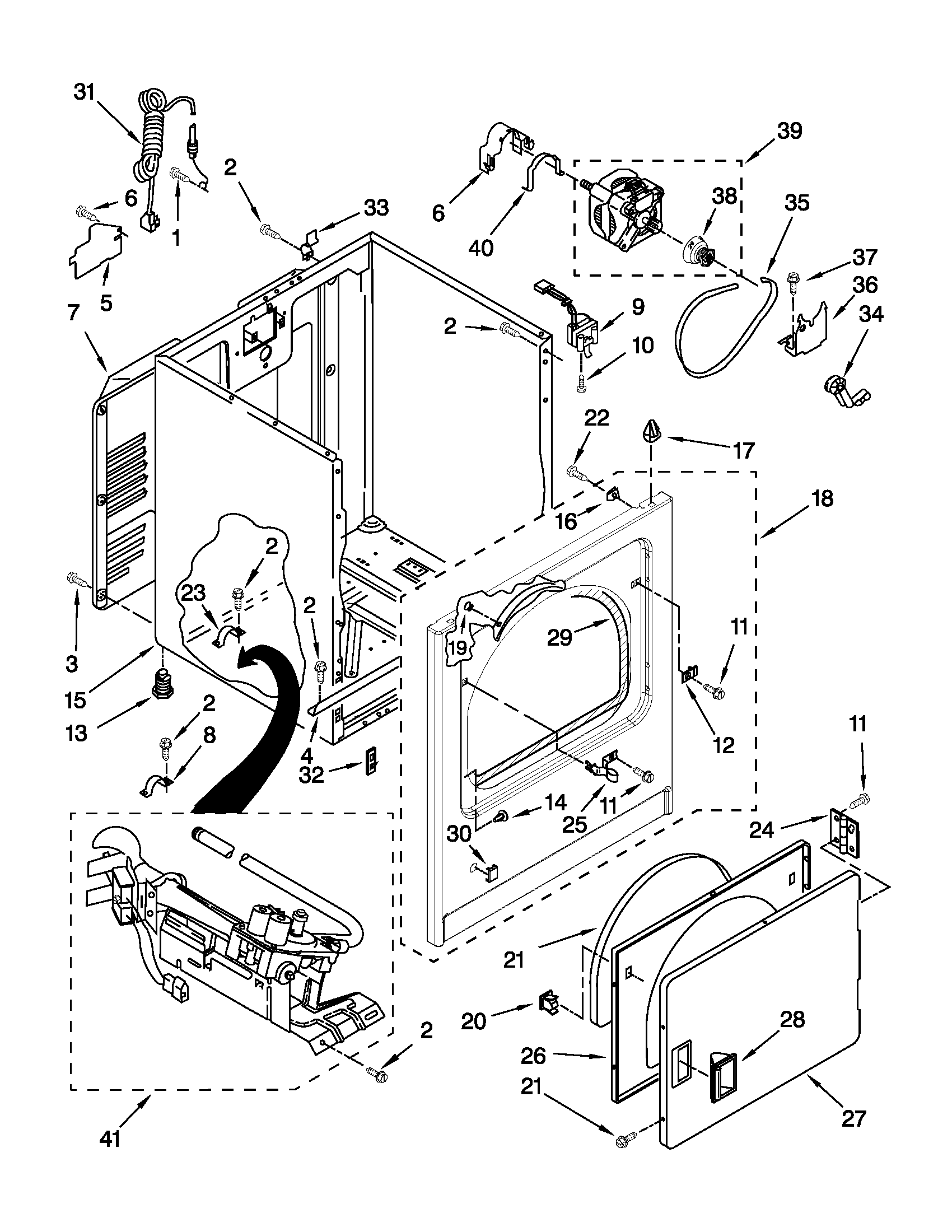 Page - 10 Official Whirlpool WGD4800XQ1 dryer parts | Sears PartsDirect