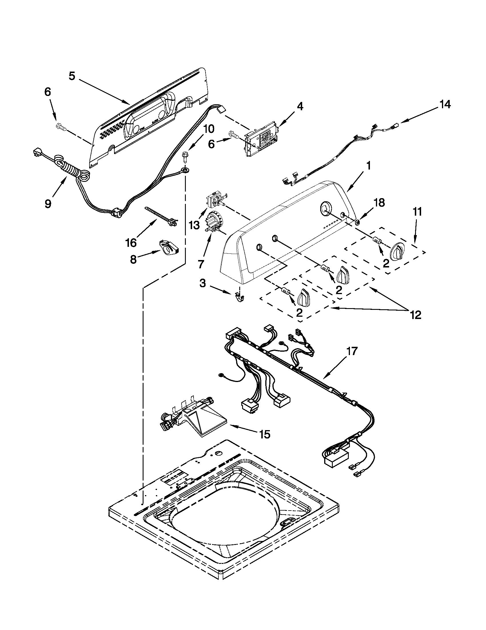 Official Roper RTW4640YQ0 washer parts | Sears PartsDirect