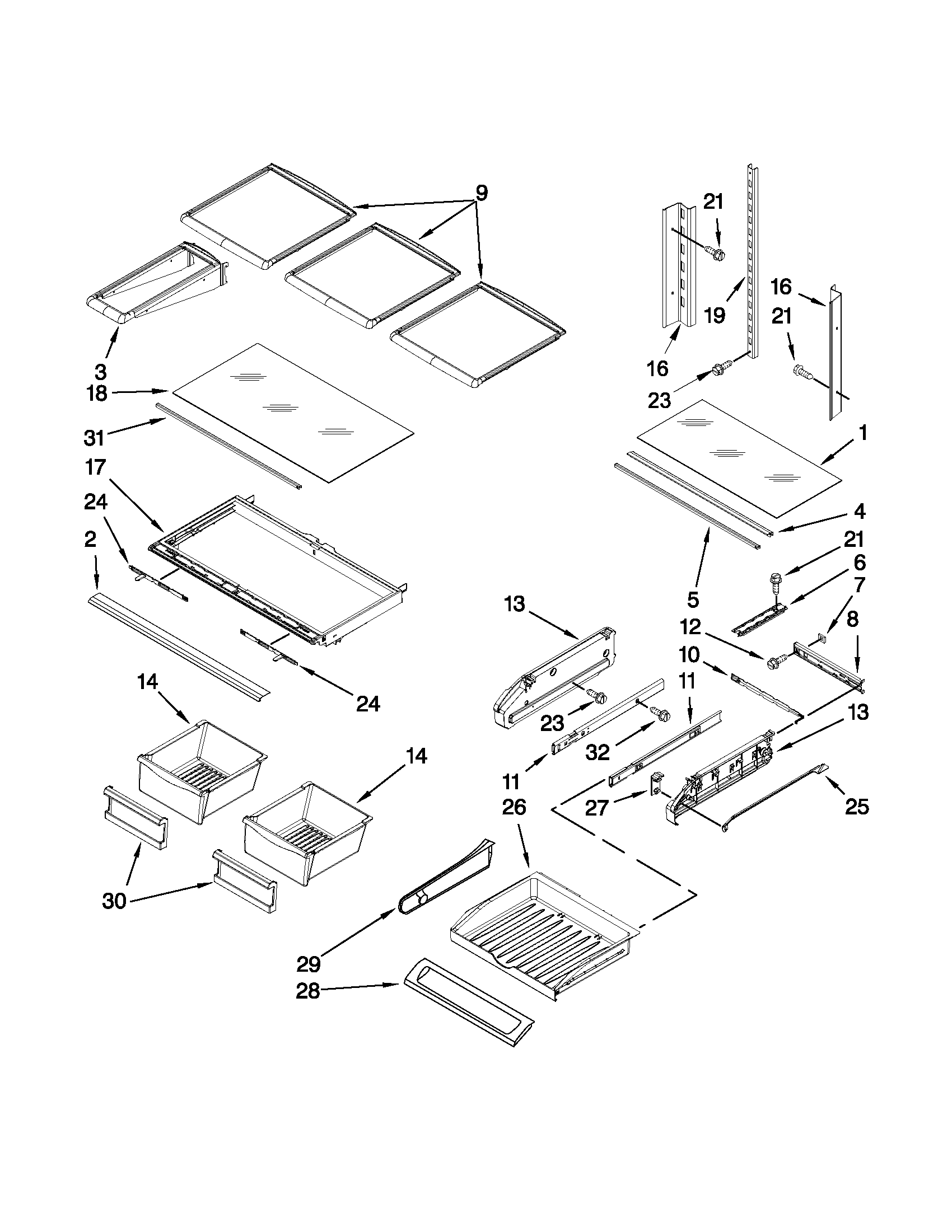 Whirlpool GI0FSAXVY011 bottom-mount refrigerator Parts | Diagrams ...