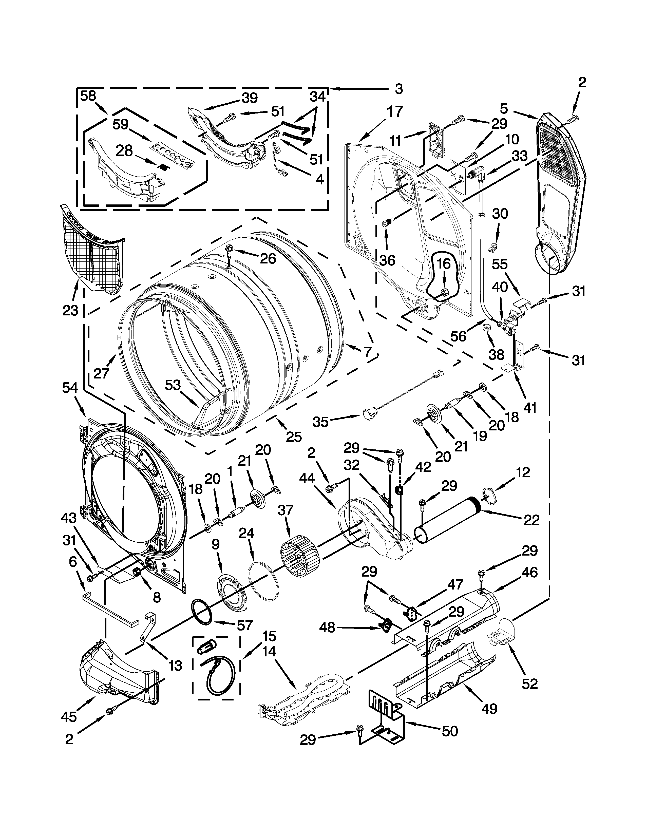 Page - 12 Official Whirlpool WED95HEXW1 dryer parts | Sears PartsDirect