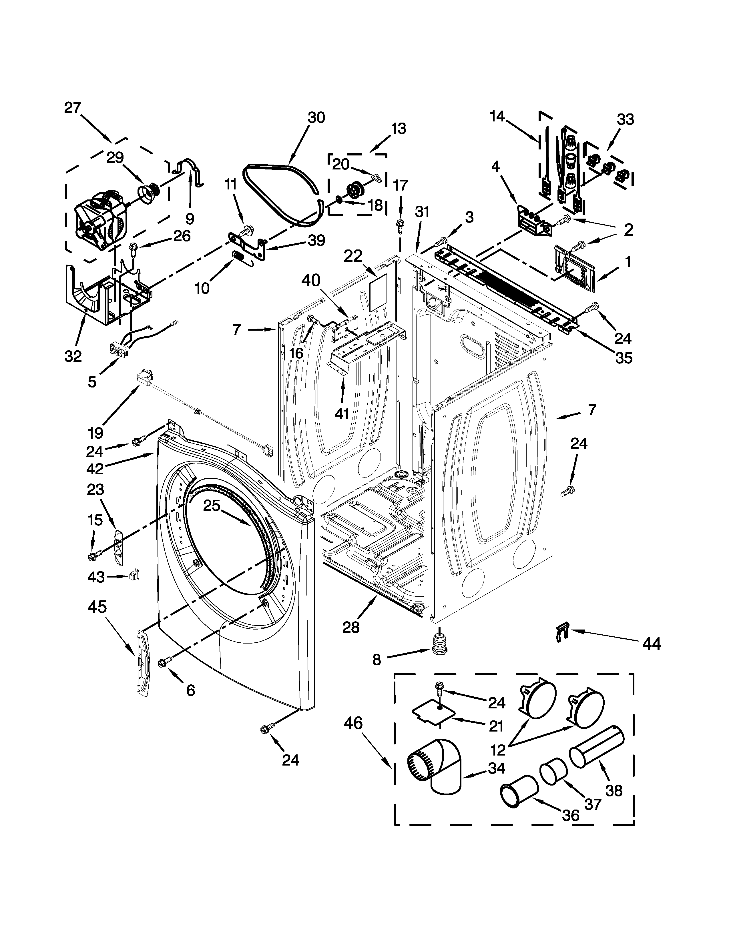 Page - 11 Official Whirlpool WED87HEDW0 dryer parts | Sears PartsDirect