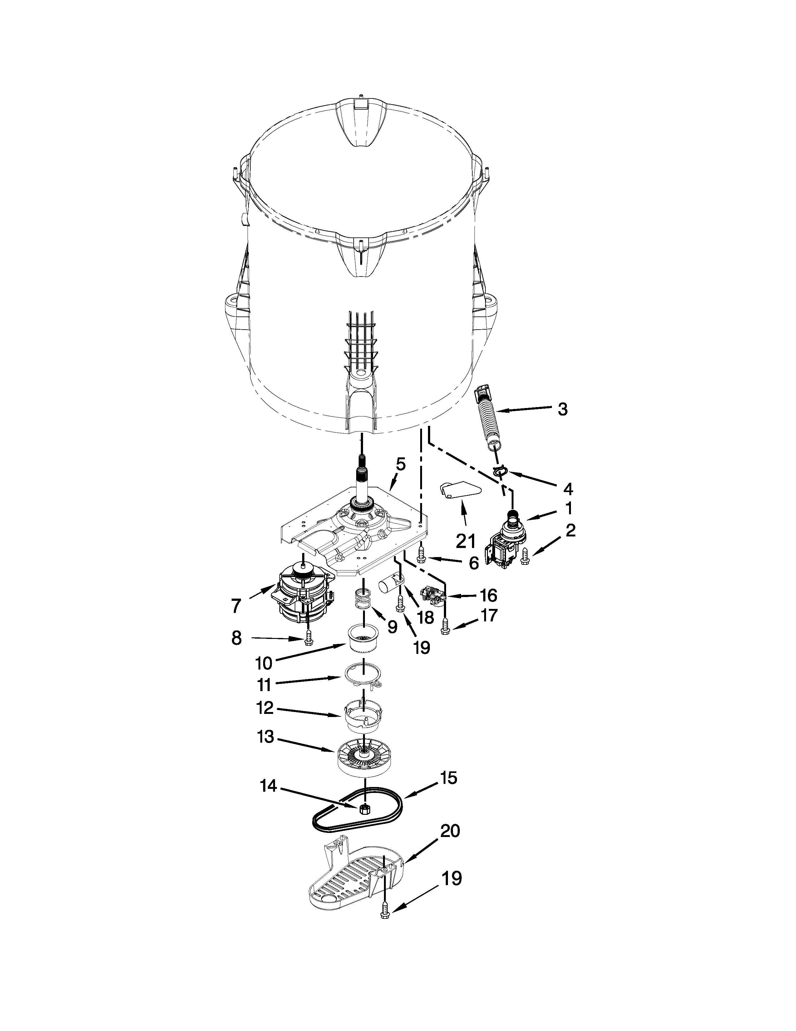 Official Whirlpool WTW5000DW0 washer parts | Sears PartsDirect