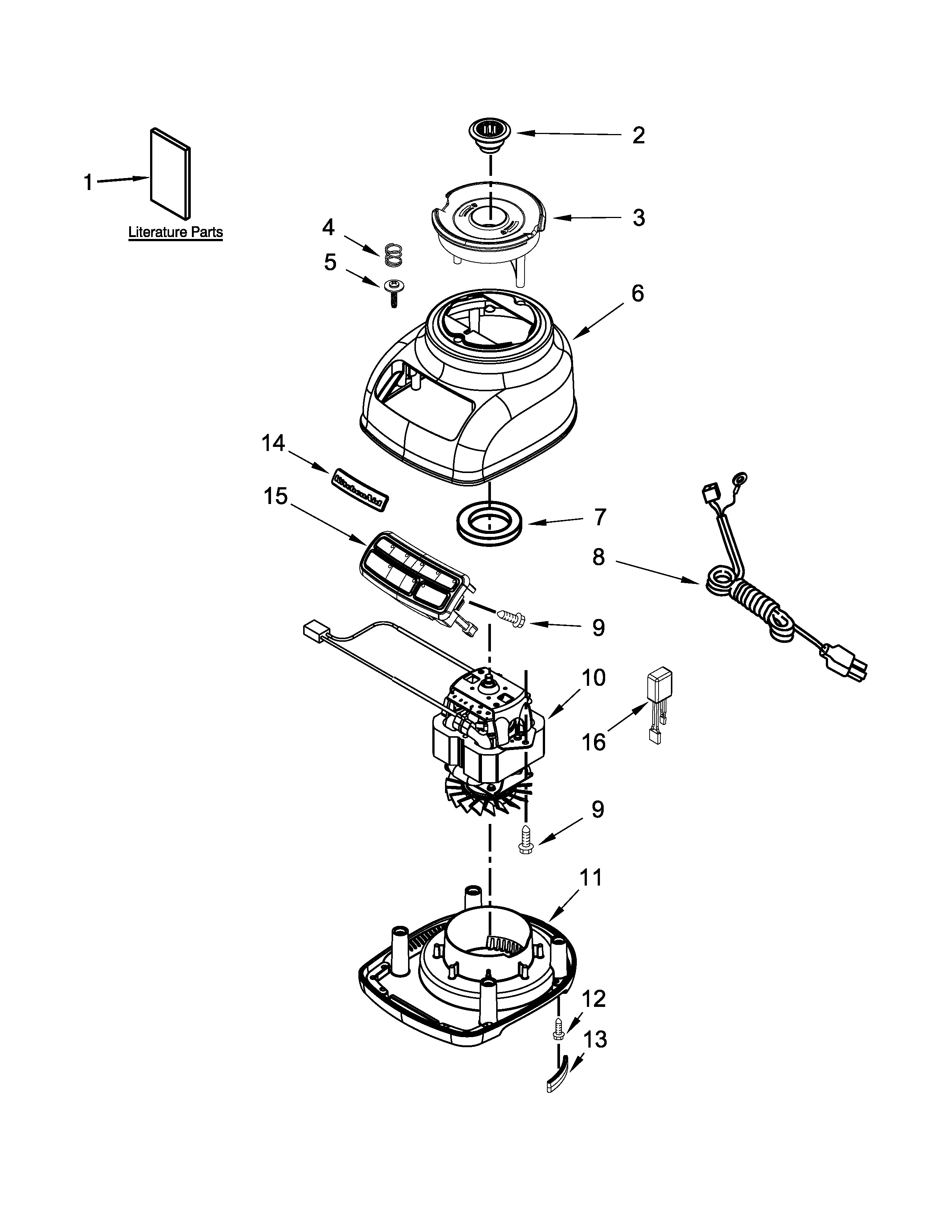 Official KitchenAid 5KSB1586ARI0 blender parts | Sears PartsDirect