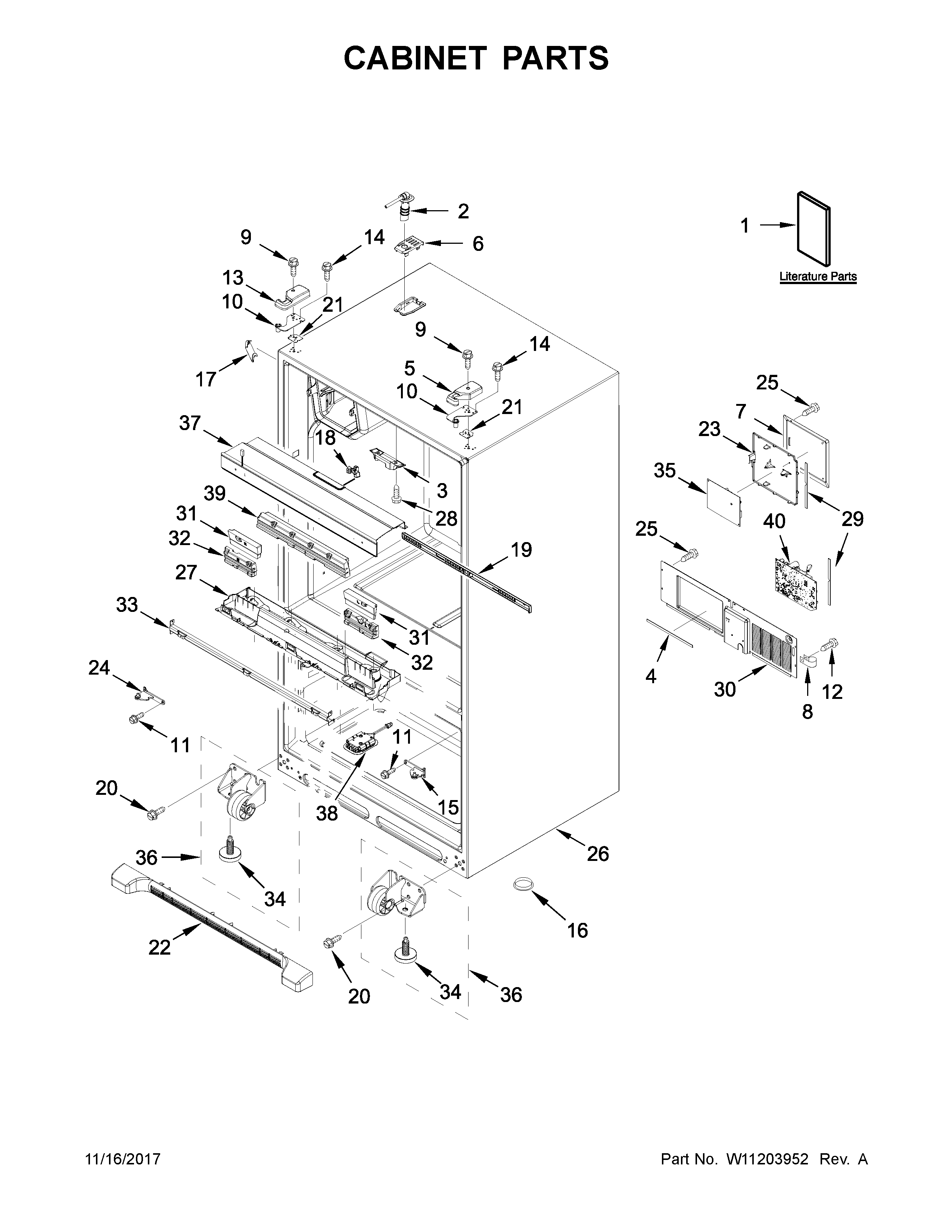 Official Whirlpool WRX735SDBM02 bottom-mount refrigerator parts | Sears ...