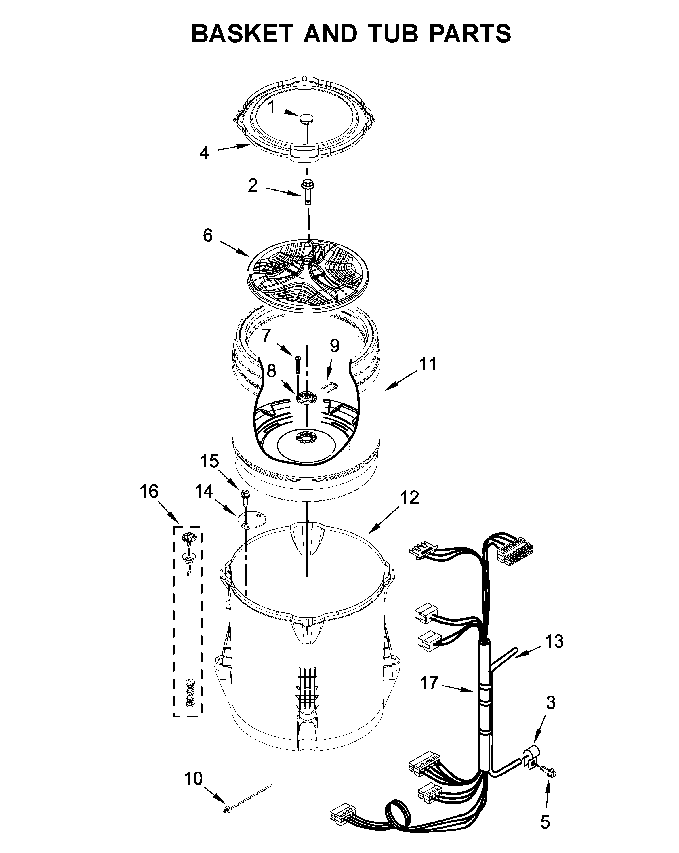 Official Whirlpool WTW5000DW2 washer parts | Sears PartsDirect