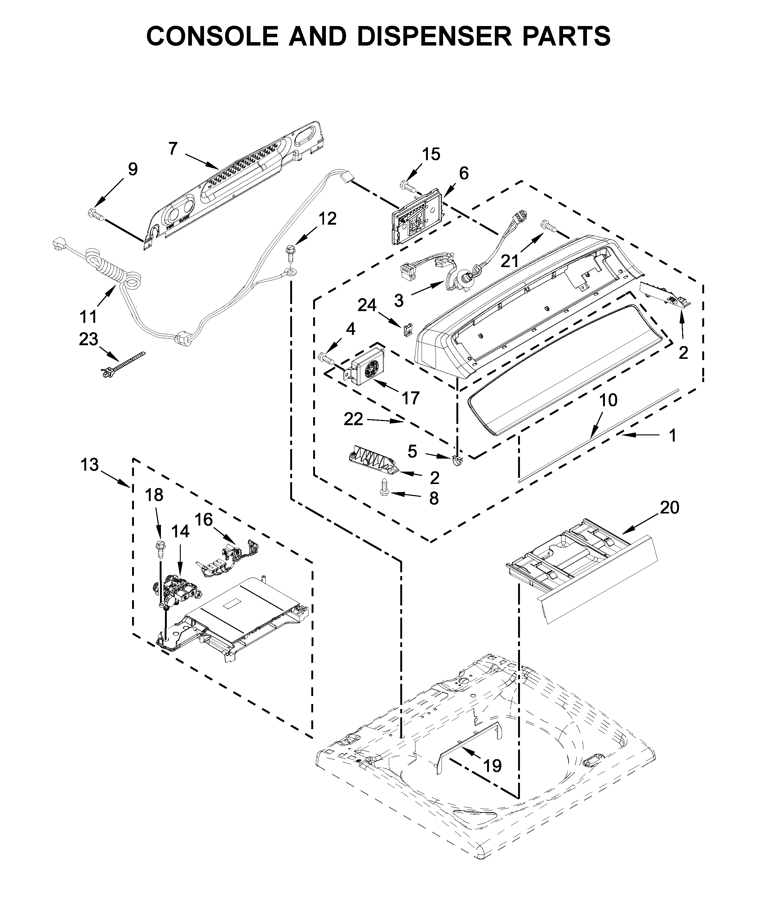 Official Whirlpool WTW7000DW4 washer parts | Sears PartsDirect