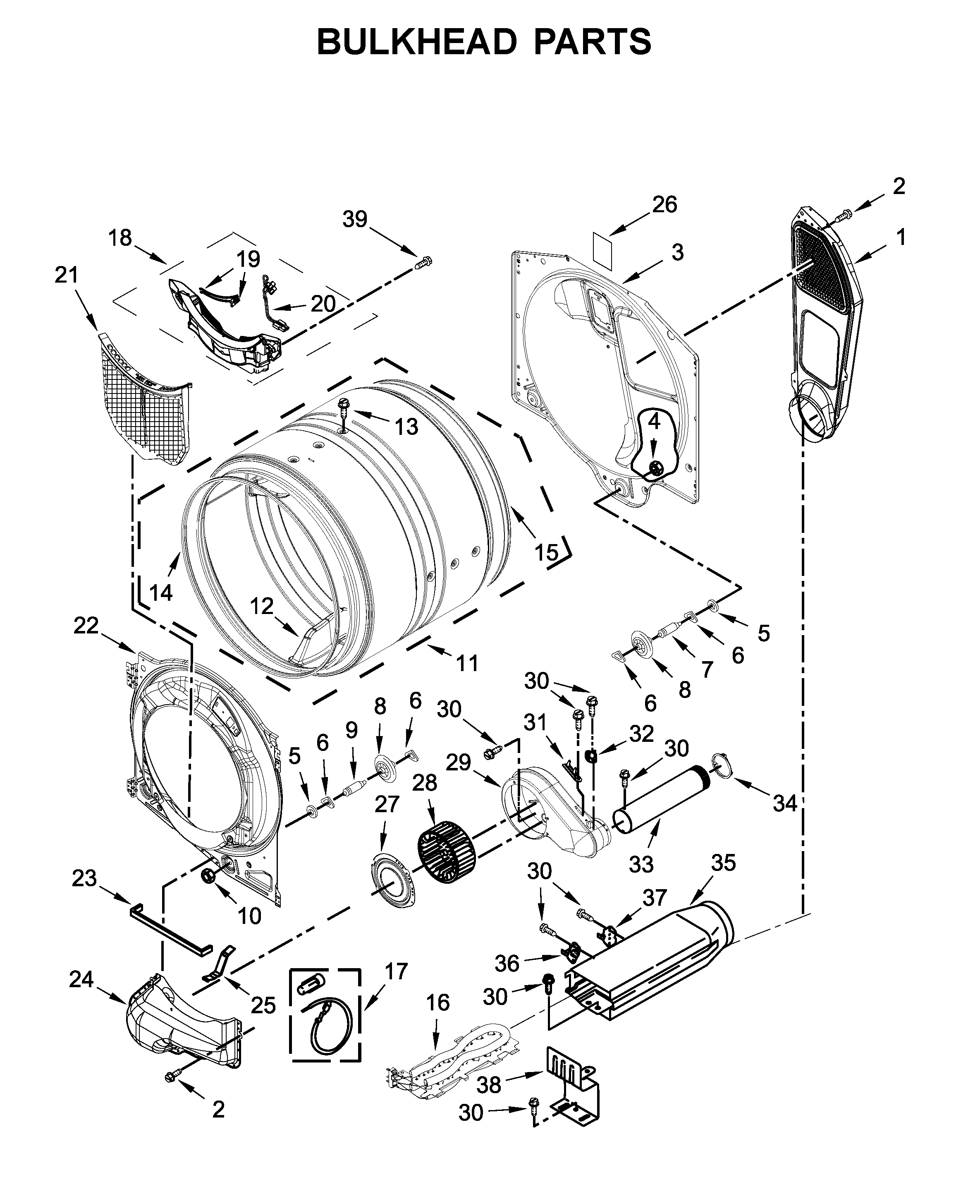 Amana NED5800HW0 dryer Parts | Diagrams, Manuals | Sears PartsDirect