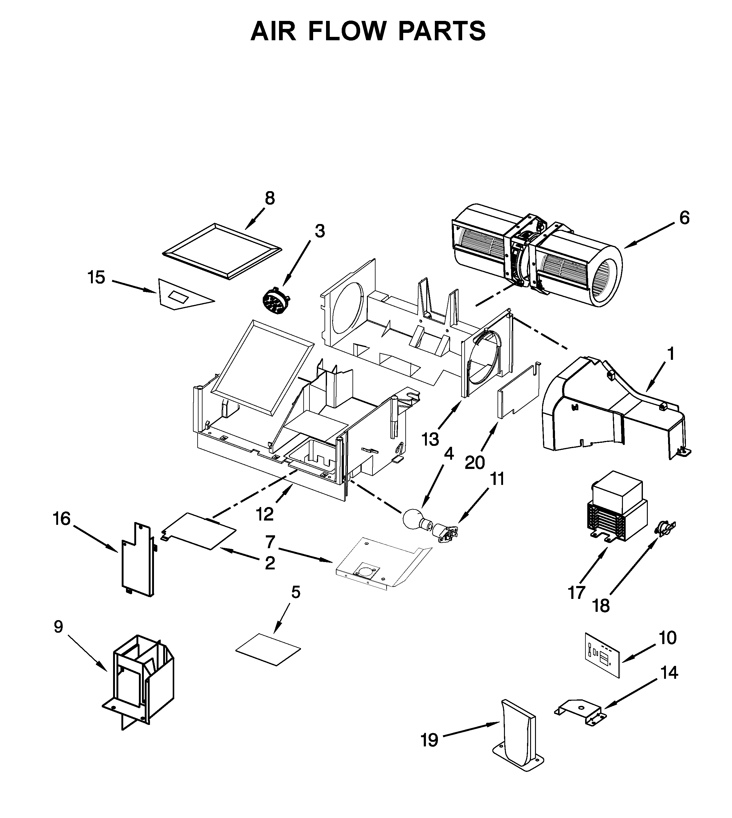 Page - 11 Official Jenn-Air JMV8208WP1 microwave/hood combo parts ...