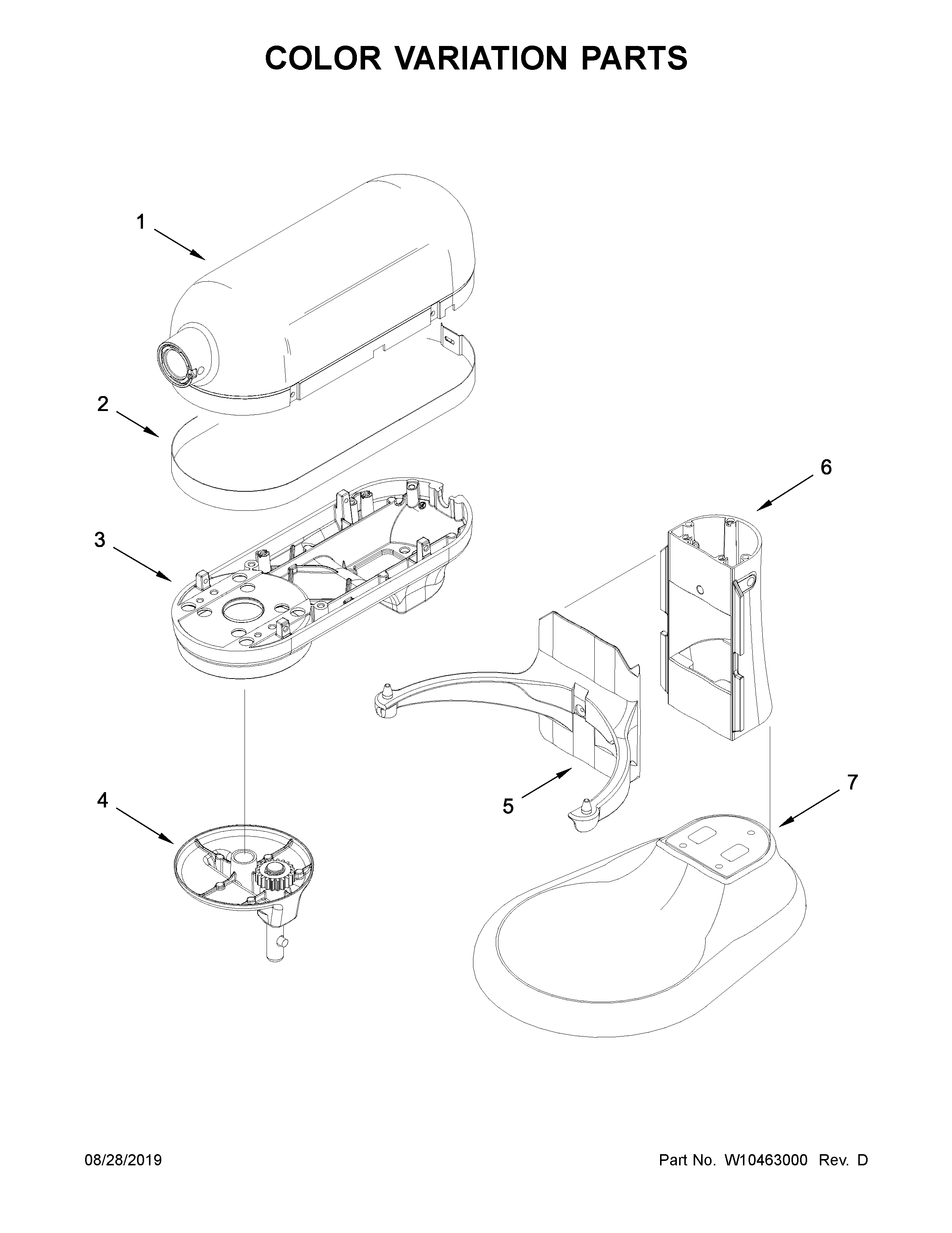 Page - 6 Official KitchenAid 5KSM7580XCCA0 stand mixer parts | Sears ...