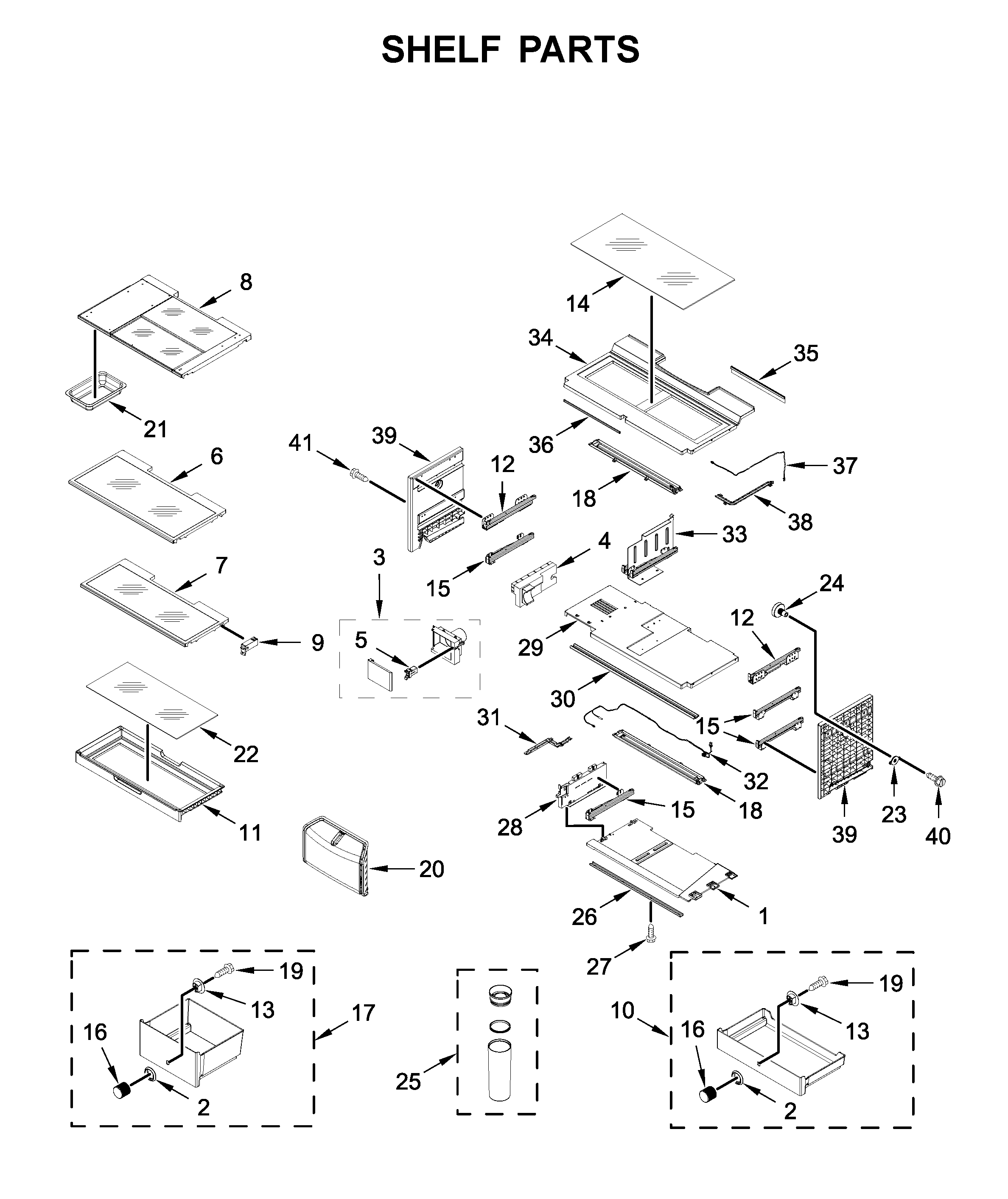 KitchenAid KRFC704FPS03 bottom-mount refrigerator Parts | Diagrams ...