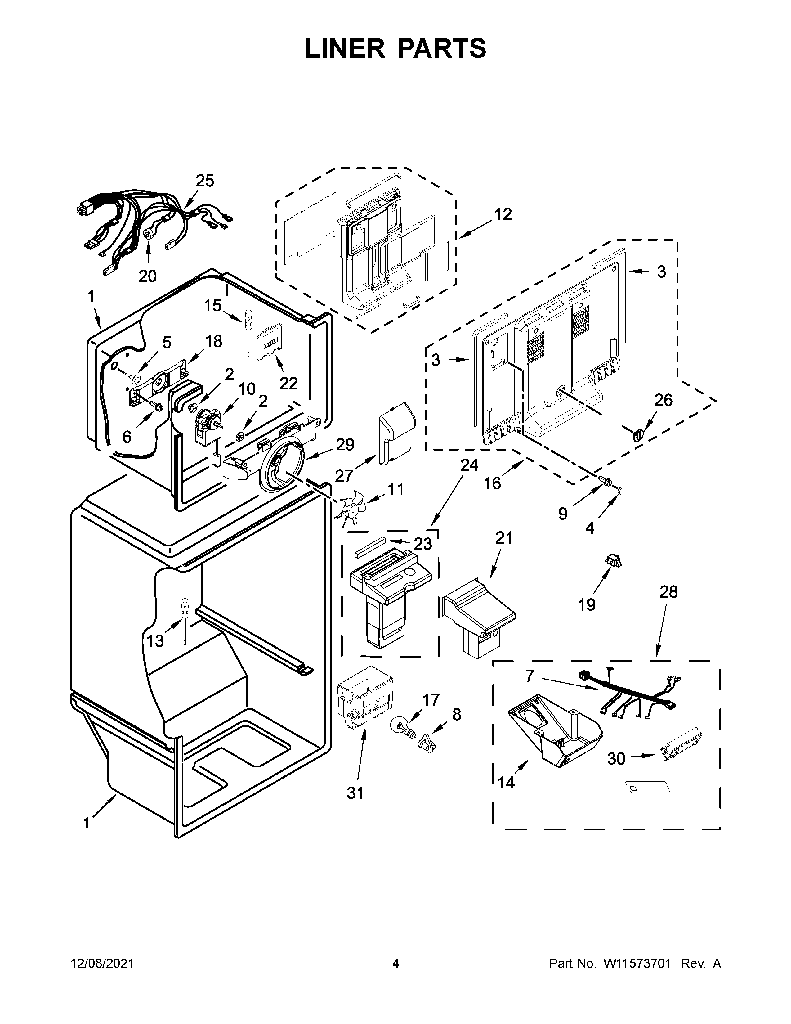 Official Whirlpool WRT518SZFM02 top-mount refrigerator parts | Sears ...