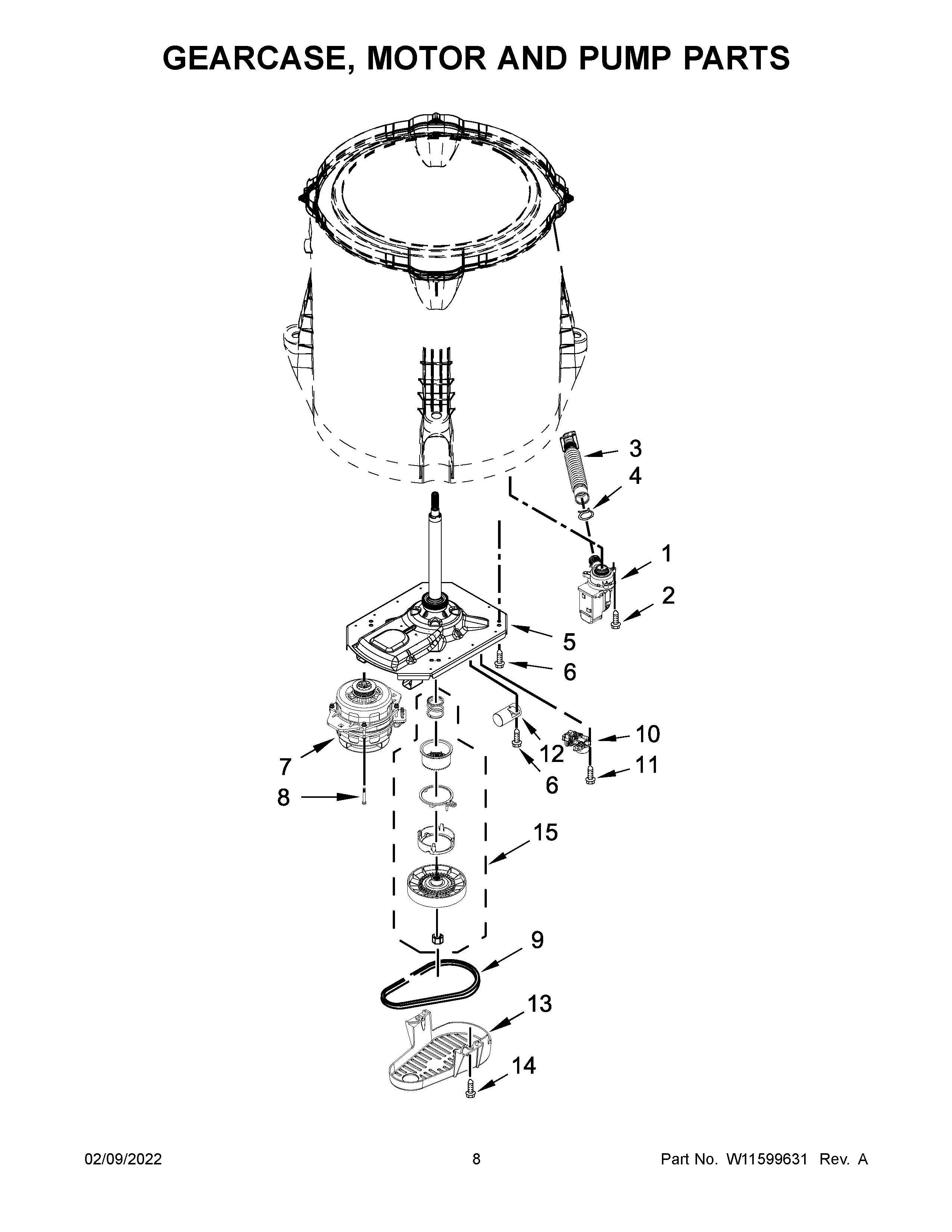 Official Whirlpool WTW4816FW3 washer parts | Sears PartsDirect