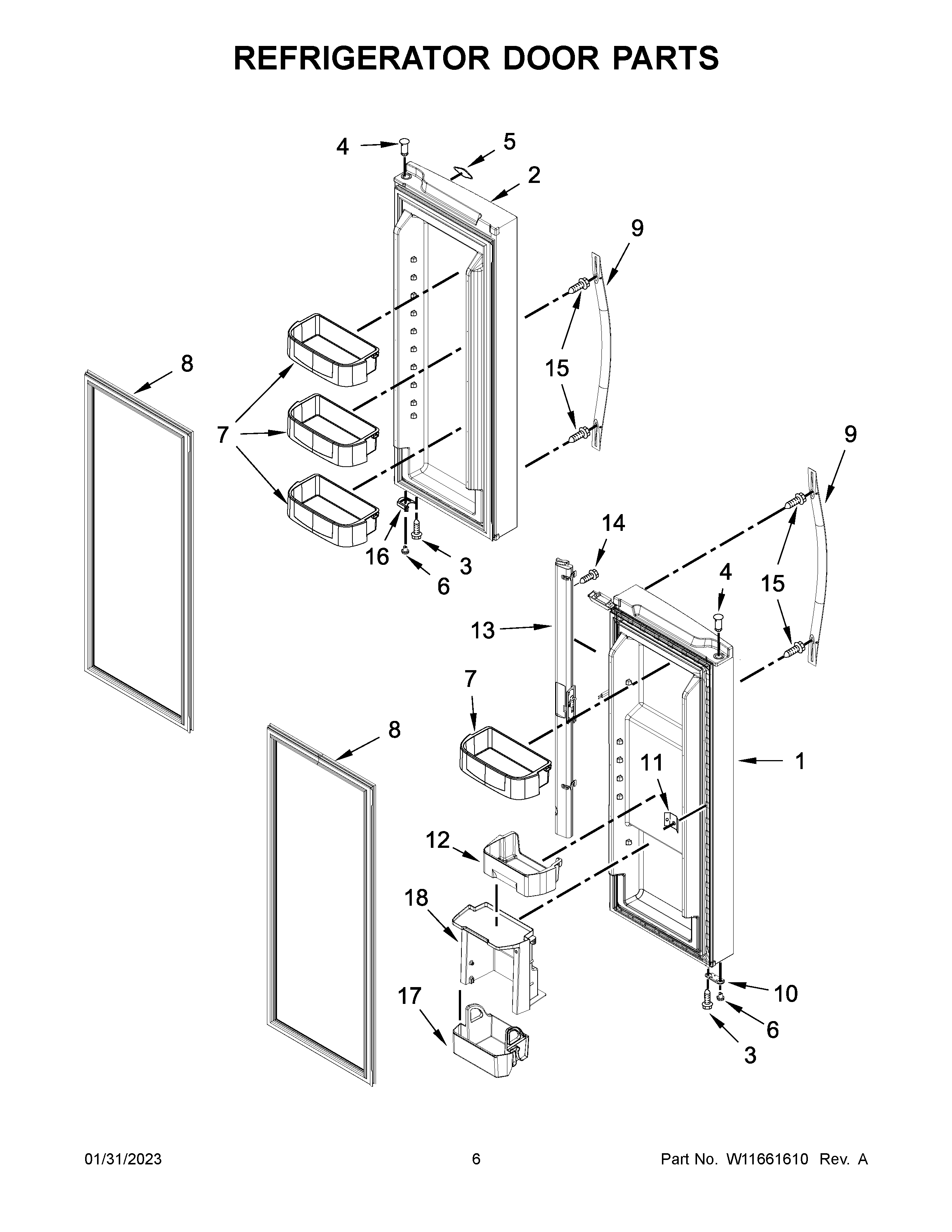 Official Whirlpool WRF560SMHZ03 bottom-mount refrigerator parts | Sears ...