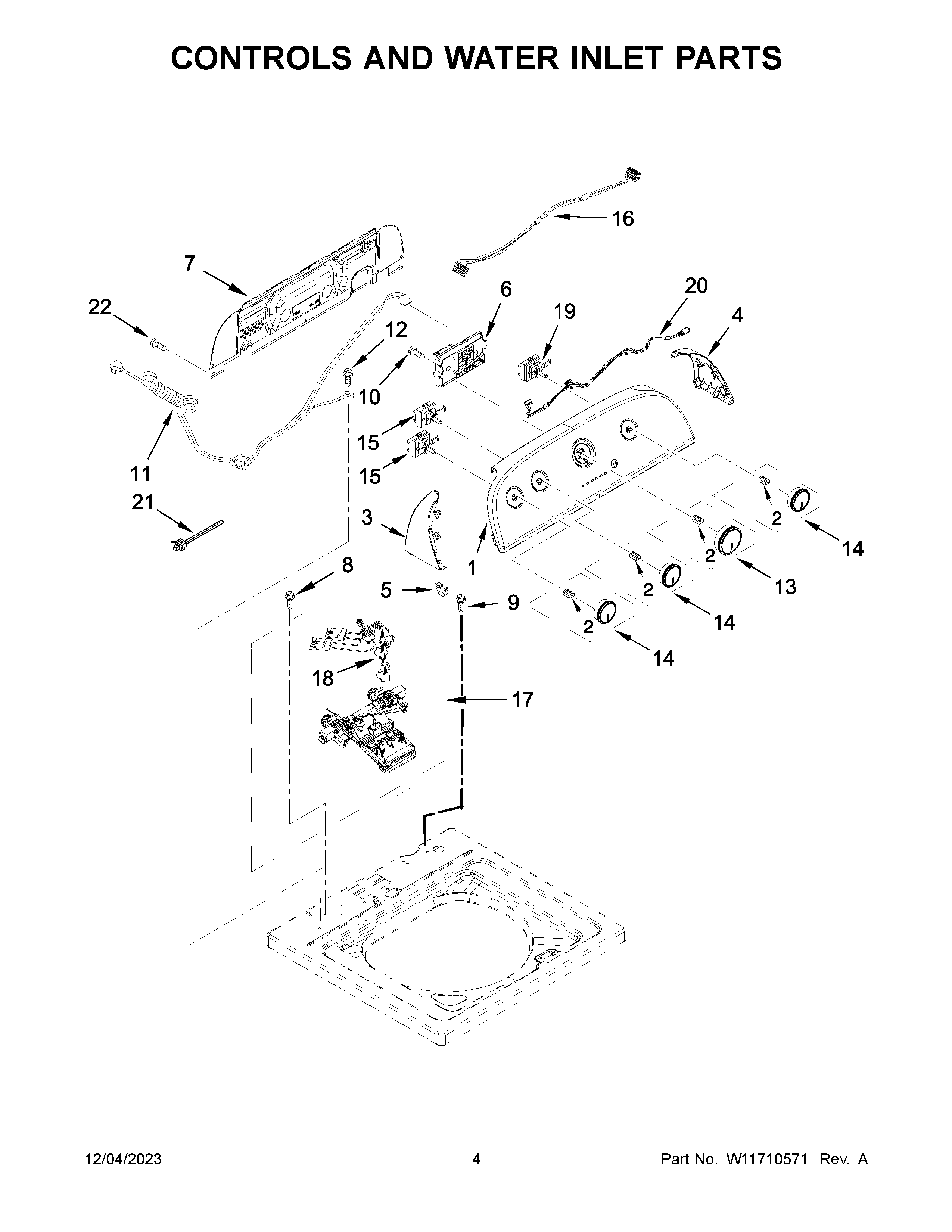Page - 8 Official Whirlpool 1CWTW4815EW3 washer parts | Sears PartsDirect