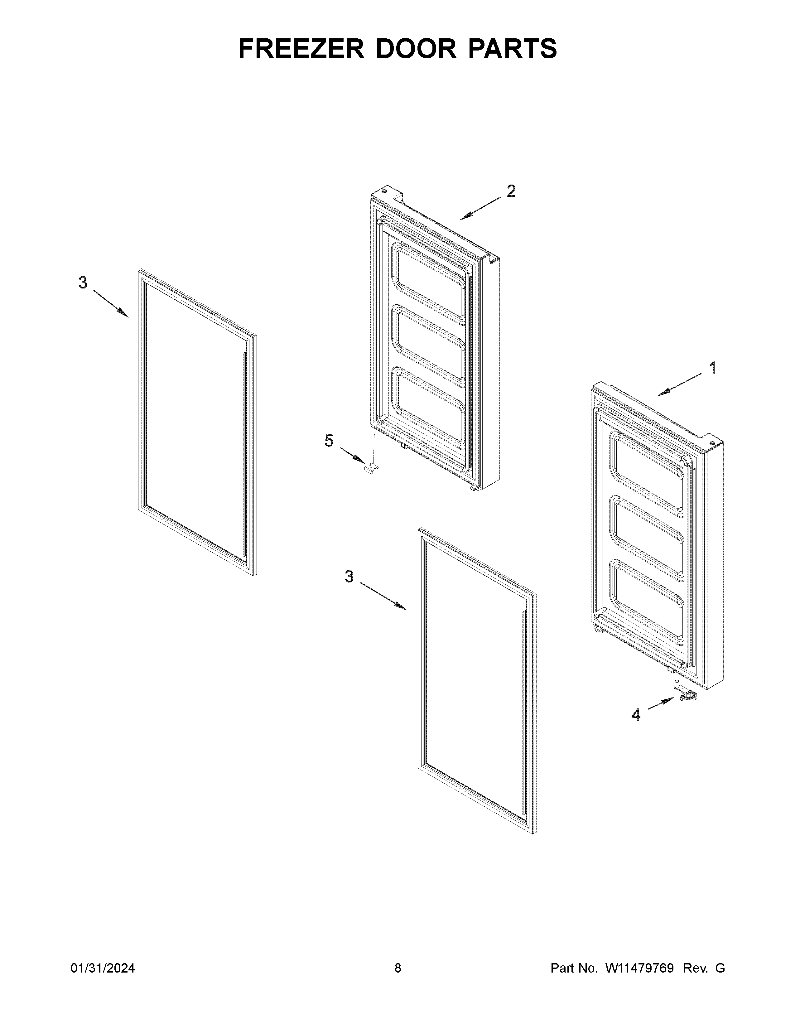 Official Whirlpool WRQA59CNKZ bottom-mount refrigerator parts | Sears ...