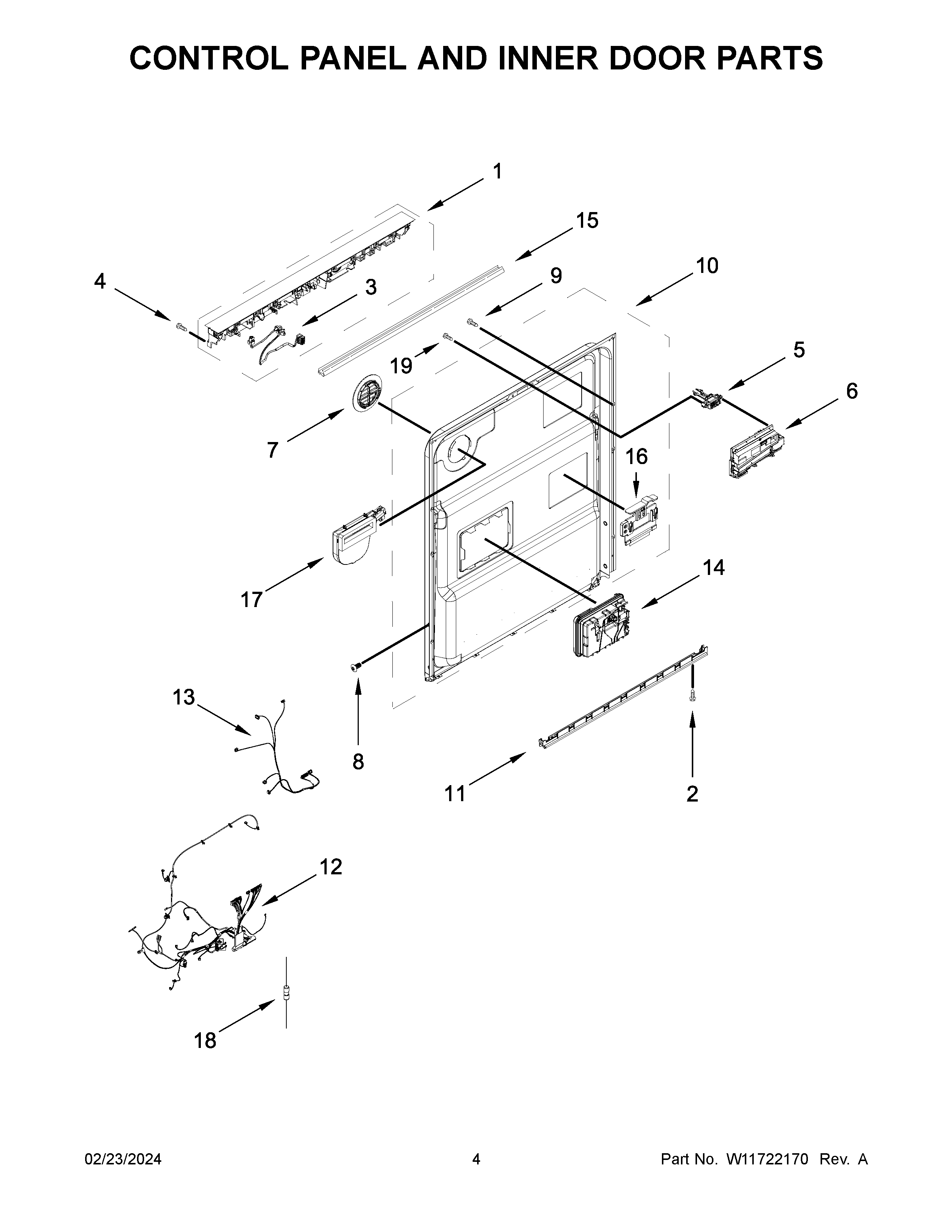 Official KitchenAid KDTM404KPS3 dishwasher parts | Sears PartsDirect