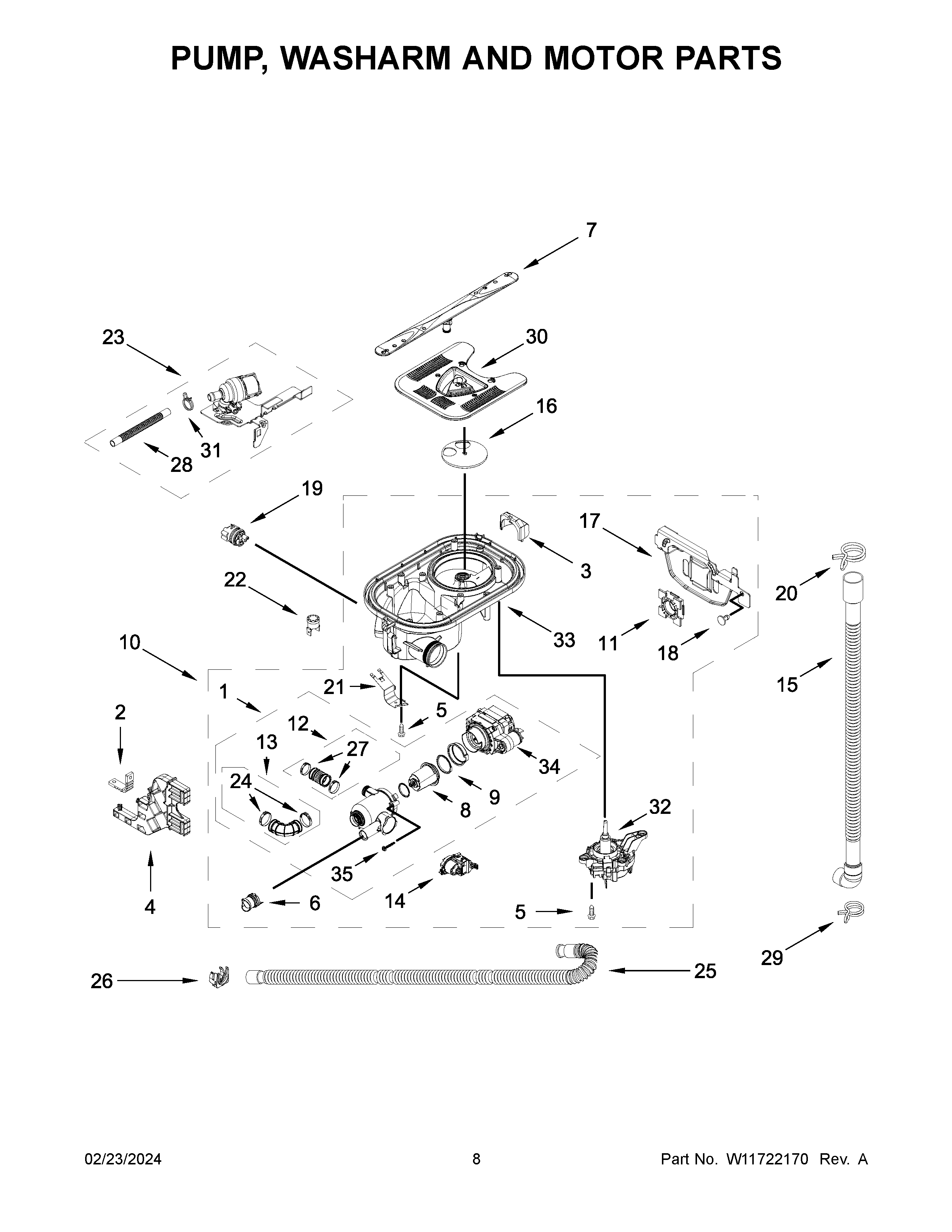 Official KitchenAid KDTM404KPS3 dishwasher parts | Sears PartsDirect