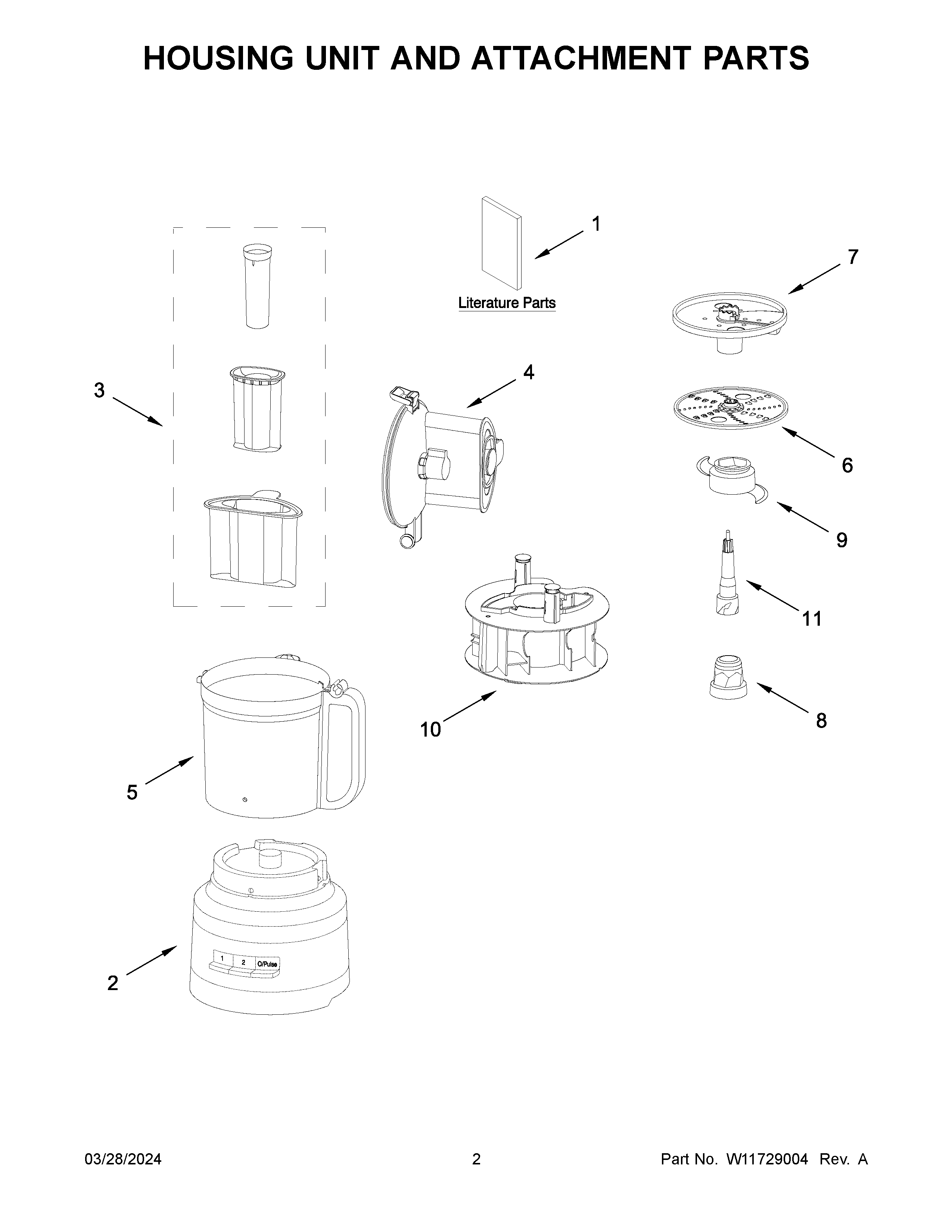 Page - 6 Official KitchenAid KFP1320PA0 food processor parts | Sears ...