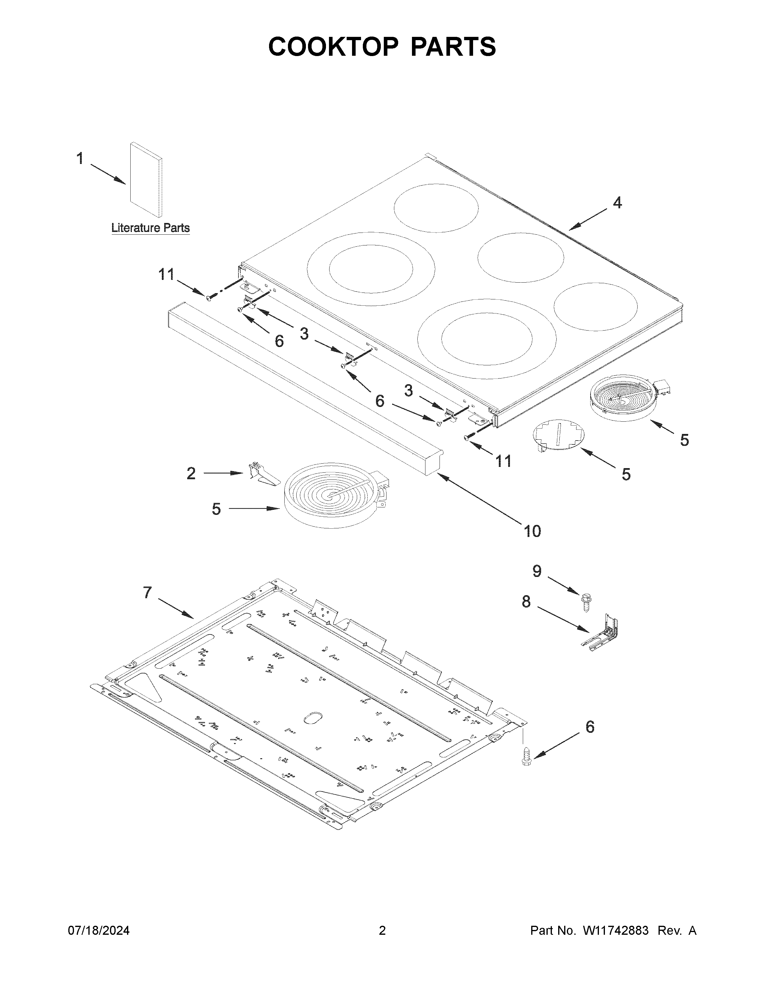 Official Whirlpool WFES5030RZ0 electric range parts | Sears PartsDirect