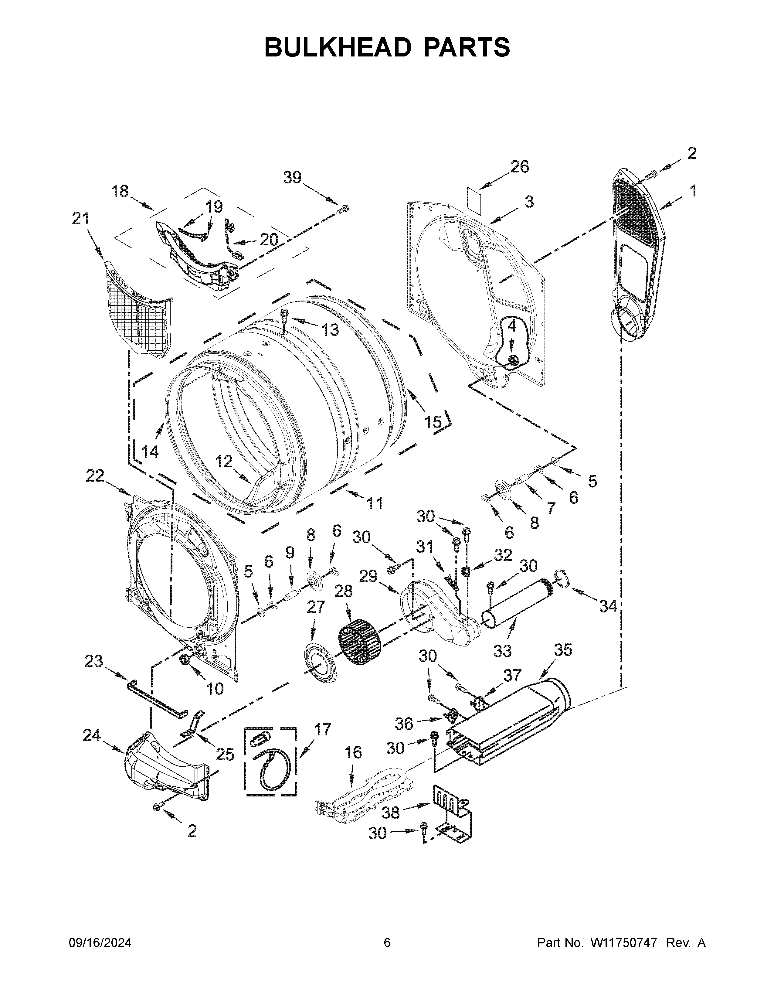 Whirlpool WED4720RW0 dryer Parts | Diagrams | Sears PartsDirect