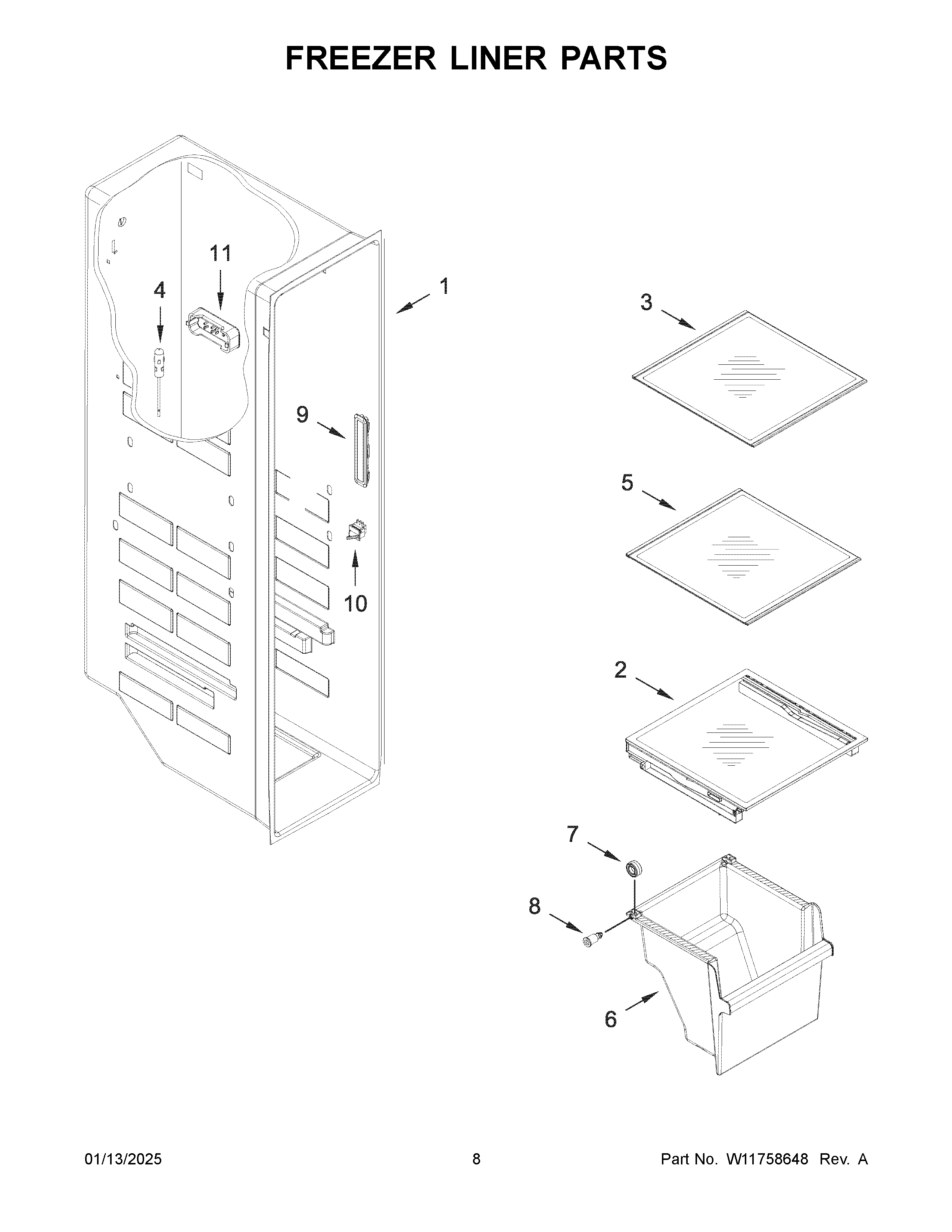Official Whirlpool WRSC5536RZ00 side-by-side refrigerator parts | Sears ...