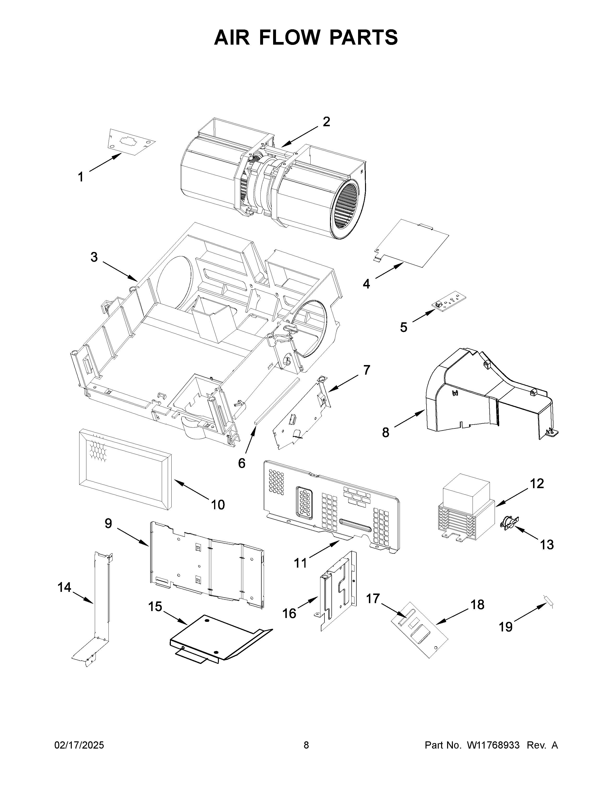 Page - 6 Official Whirlpool WMMS3330RW01 built-in microwave parts ...