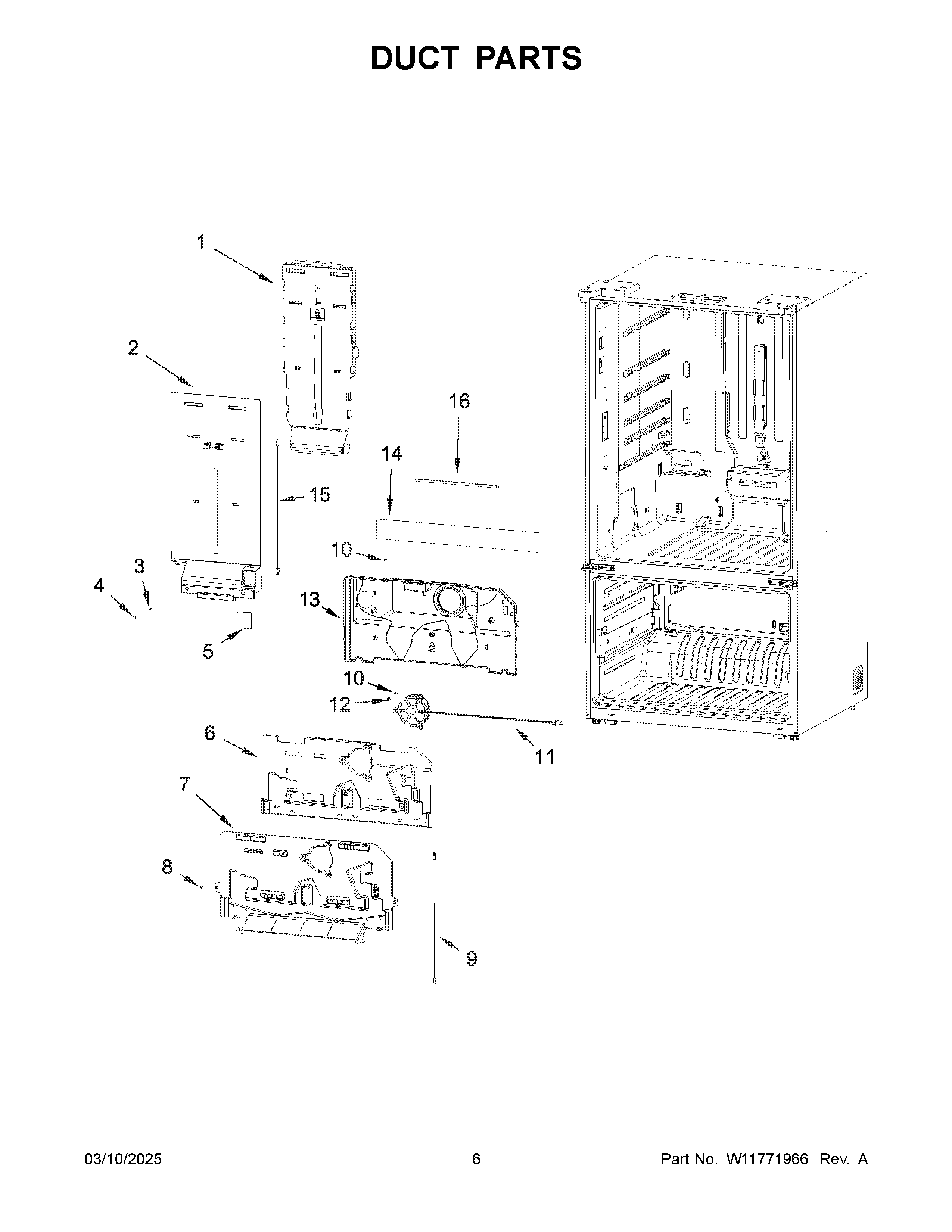 Whirlpool WRFF3136SZ00 bottom-mount refrigerator Parts | Diagrams ...