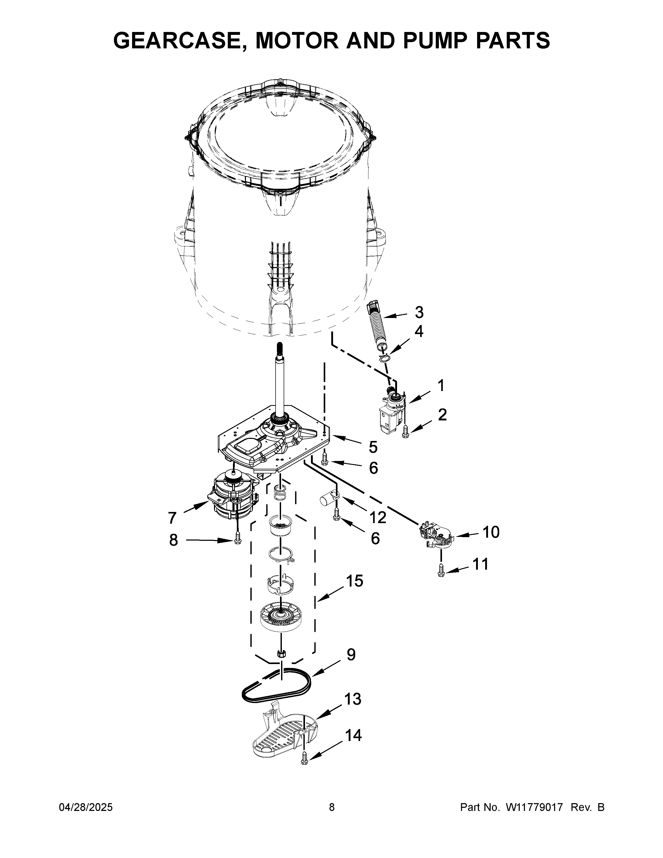 Whirlpool CAE2795FQ1 washer Parts | Diagrams | Sears PartsDirect