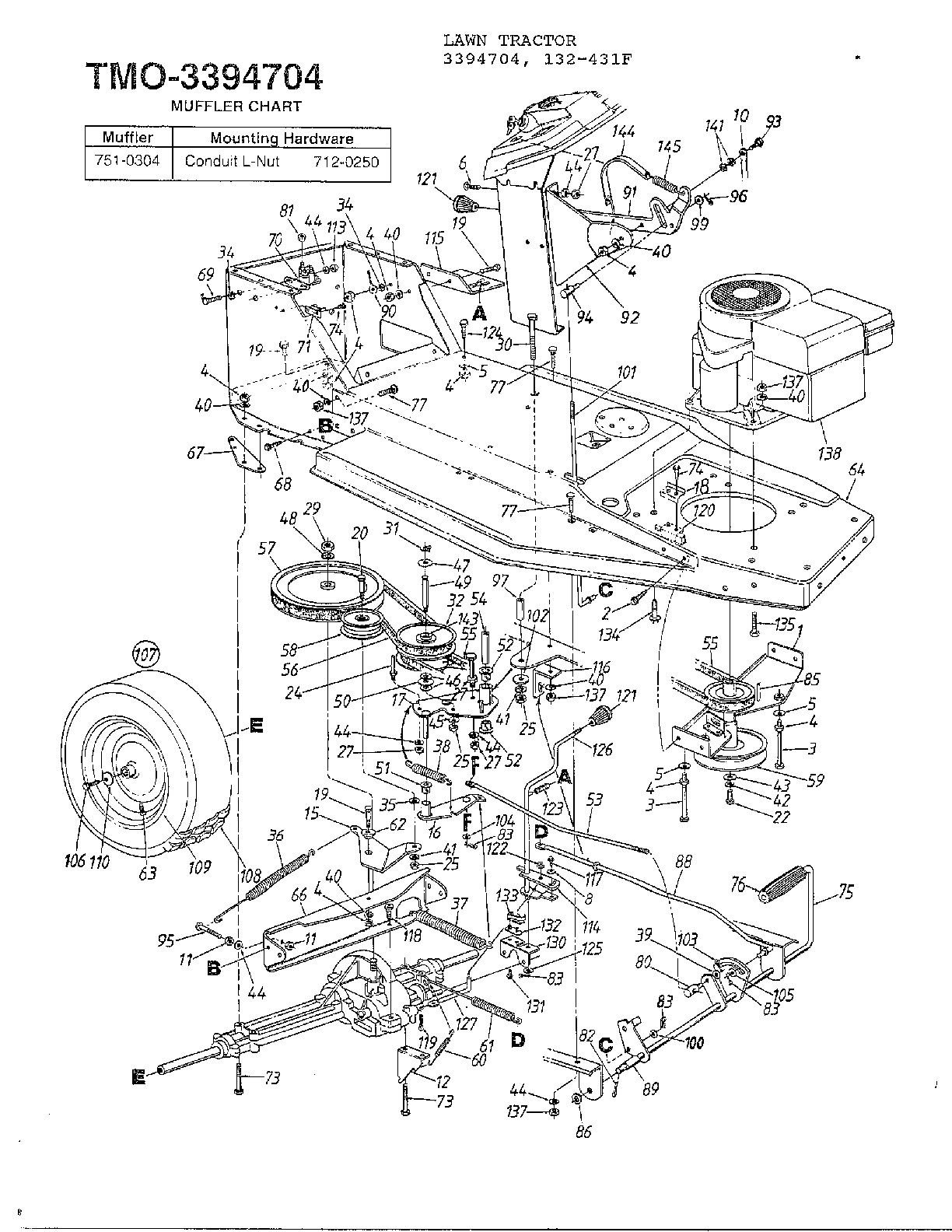 Official MTD 3394704 front-engine lawn tractor parts | Sears PartsDirect