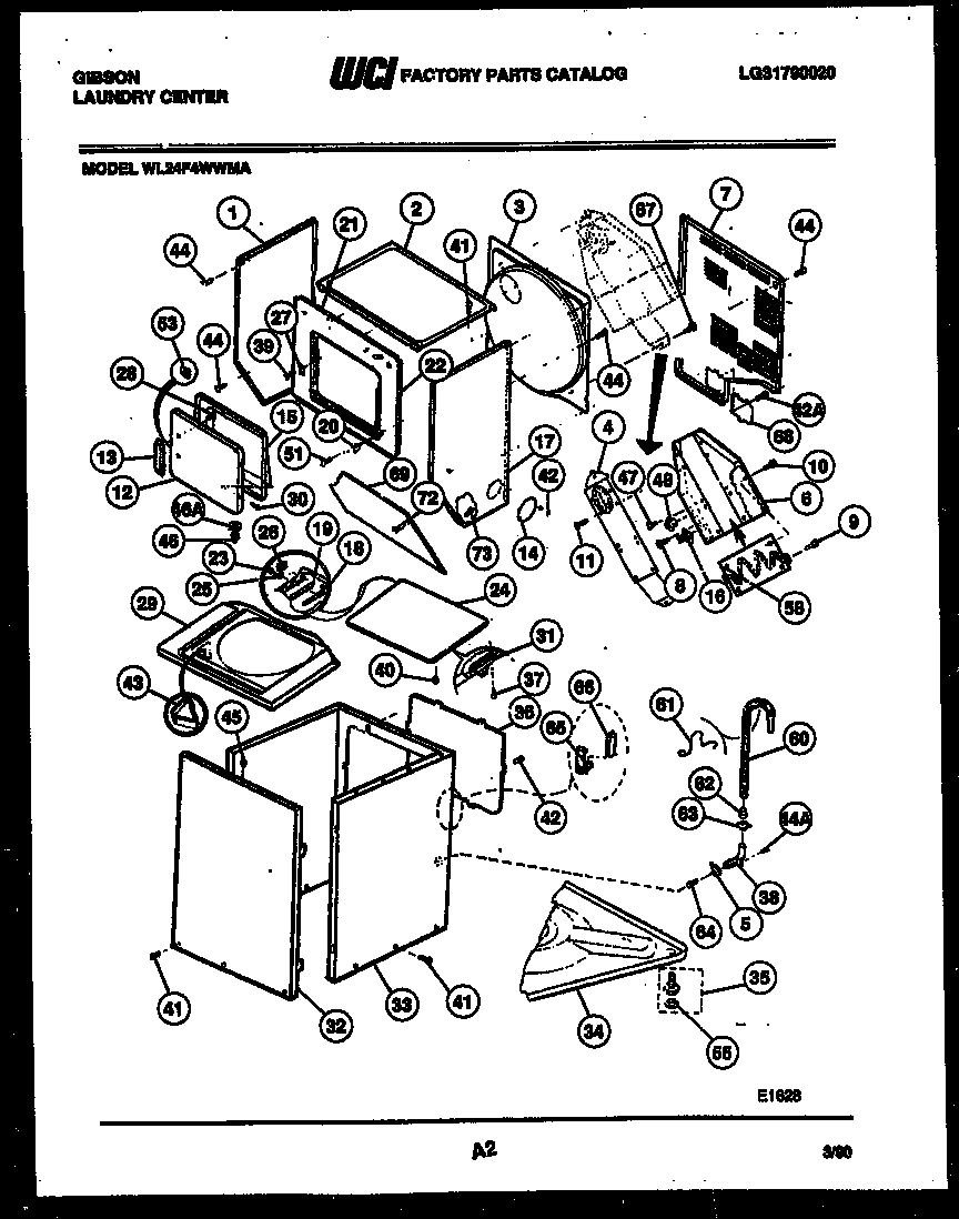 Page - 15 Official Gibson WL24F4WWMA stacked laundry center parts ...
