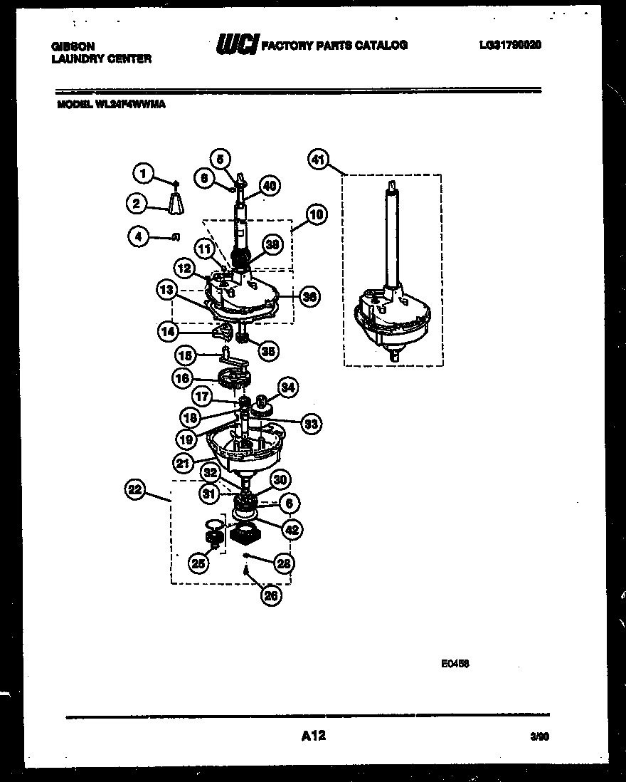 Page - 15 Official Gibson WL24F4WWMA stacked laundry center parts ...