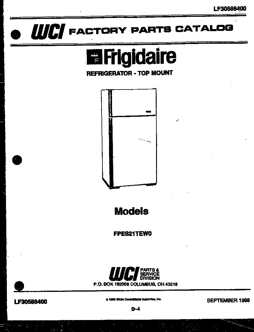 Frigidaire Top Mount Refrigerator Parts at Cory Tack blog